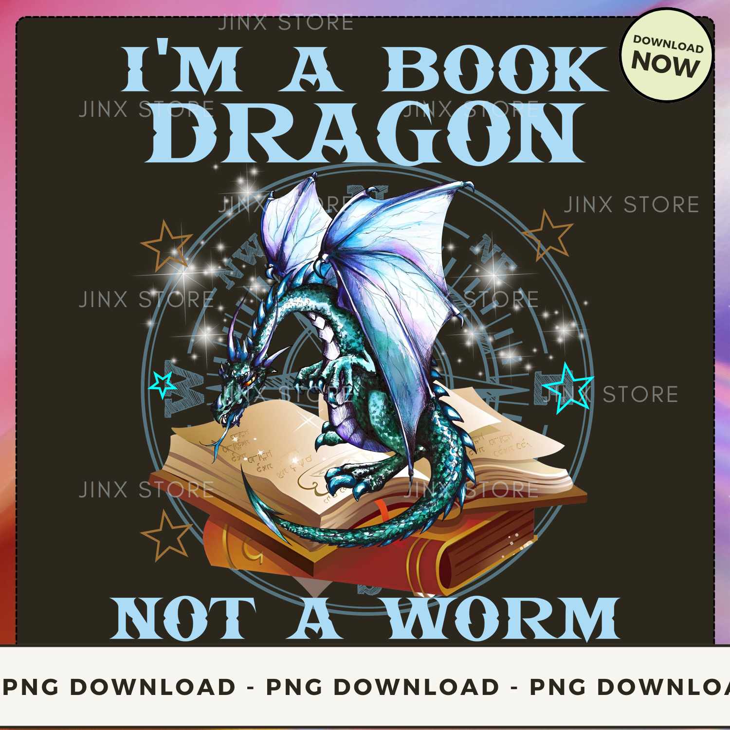 PNG Digital Design - I'm a book dragon not a worm PNG Downl | Inspire ...