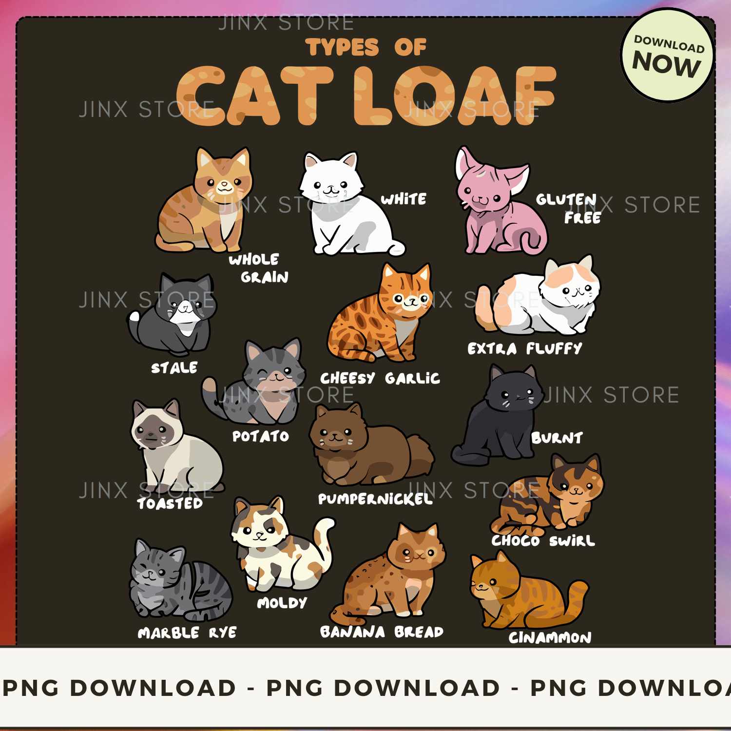 PNG Digital Design - Types Of Cat Loaf PNG-49505 PNG Downlo | Inspire ...
