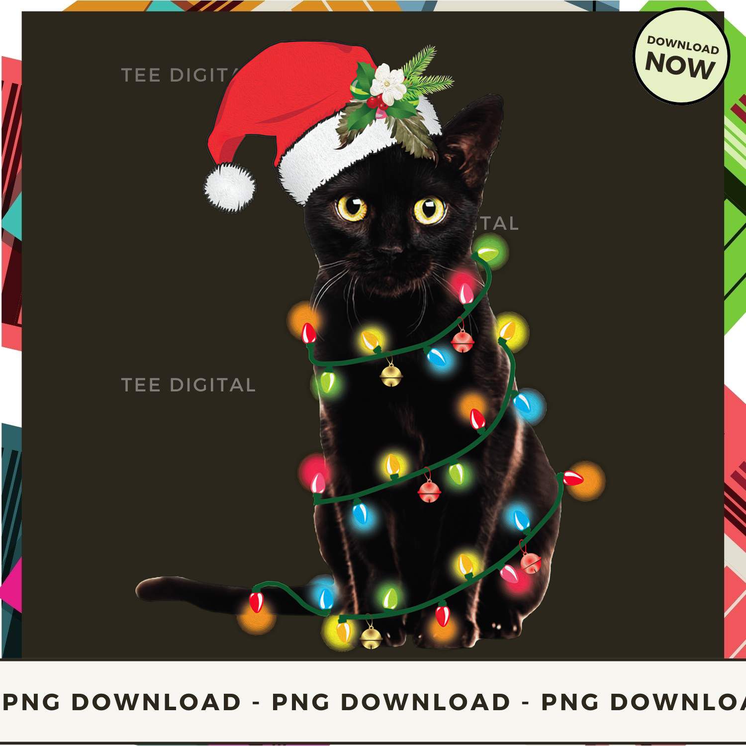 Digital | The Cat Was Wrapped Around A String Of Lights - Ch - Inspire ...