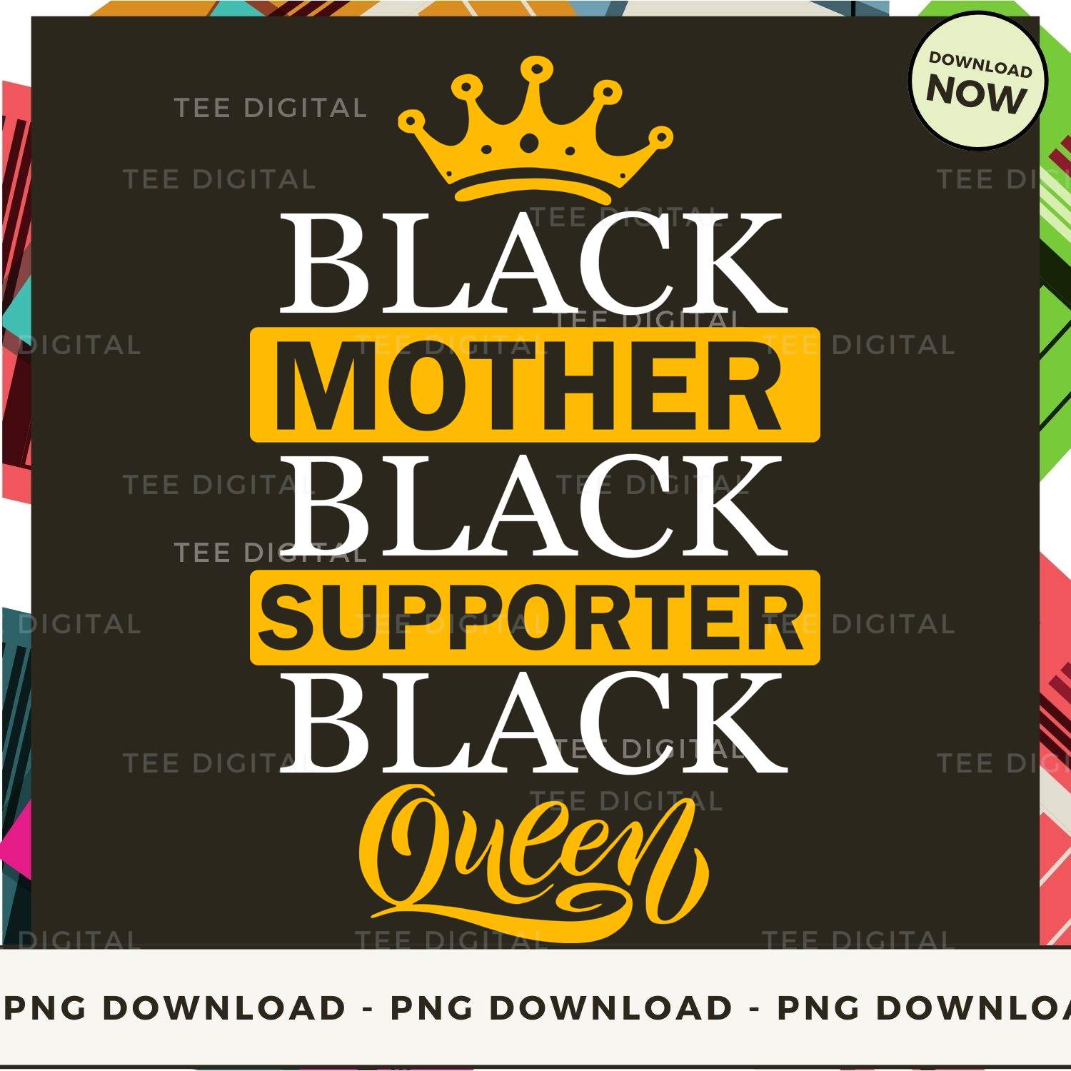 Digital | Mother Supporter Queen PNG Download, PNG File, Pr | Inspire ...