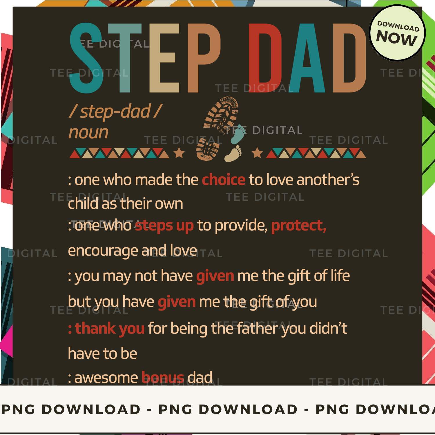 Digital | Step Dad PNG Download, PNG File, Printable PNG, I | Inspire ...