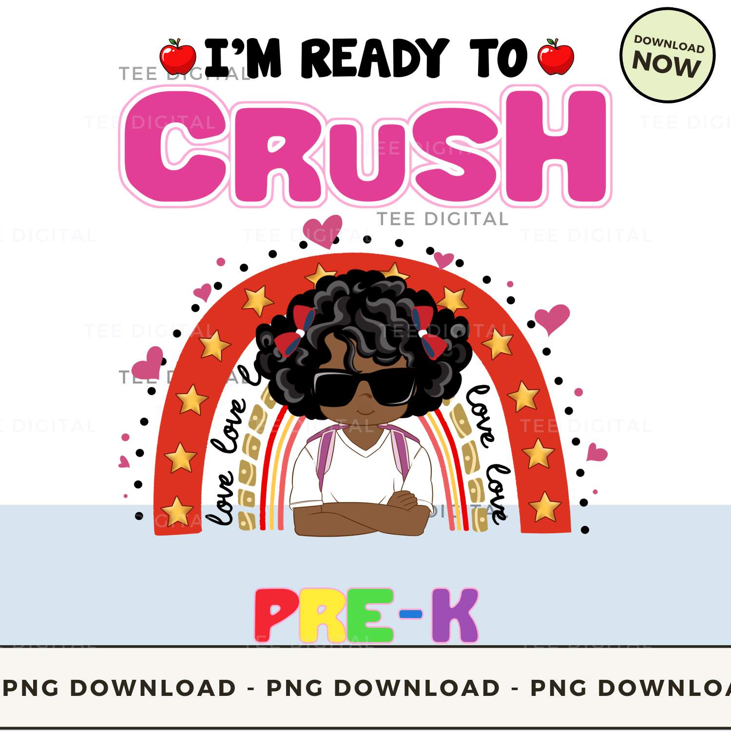 Digital | I'm Ready To Crush Pre-K Custom Name PNG Download | Inspire ...
