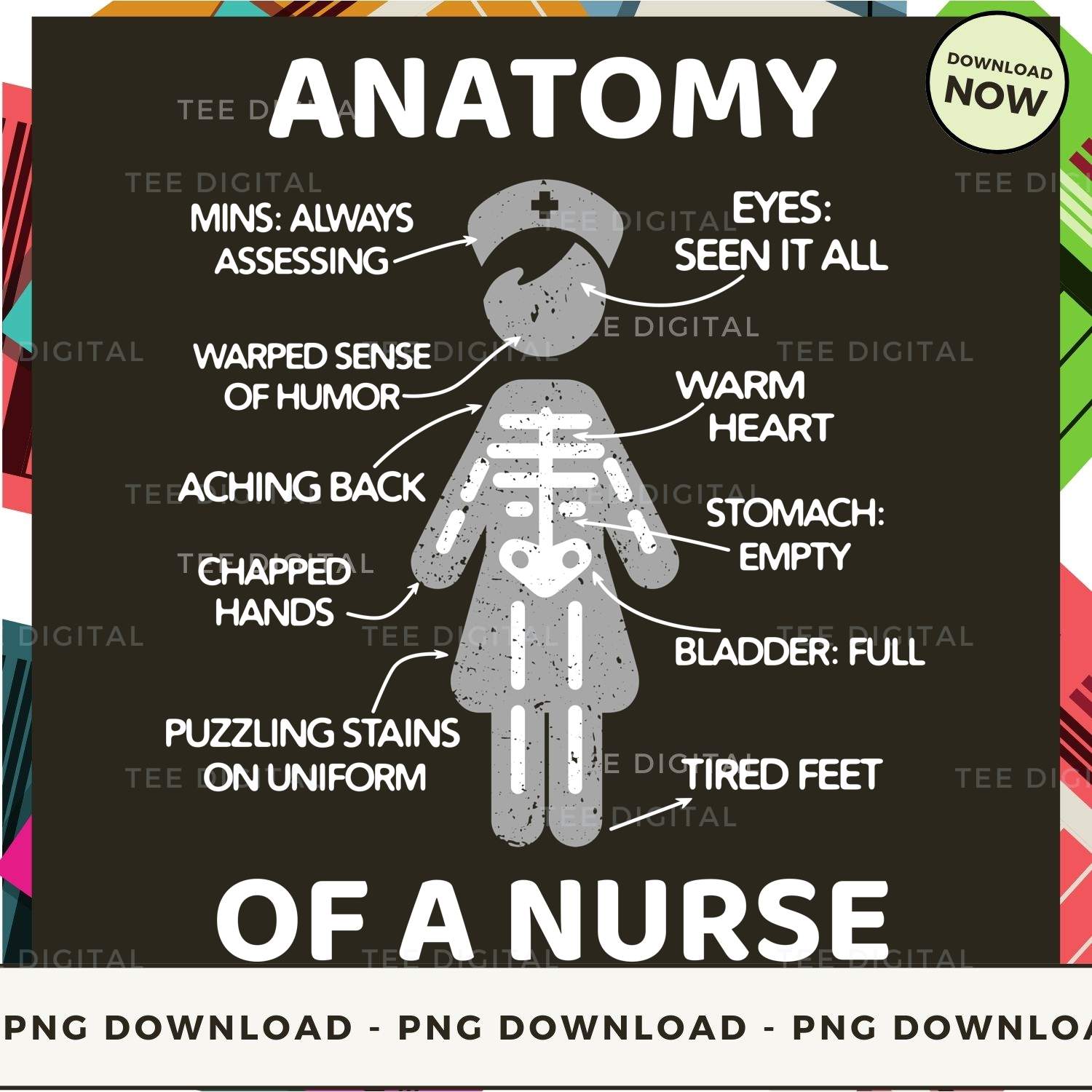 Digital | Anatomy Of A Nurse PNG Download, PNG File, Printa - Inspire ...