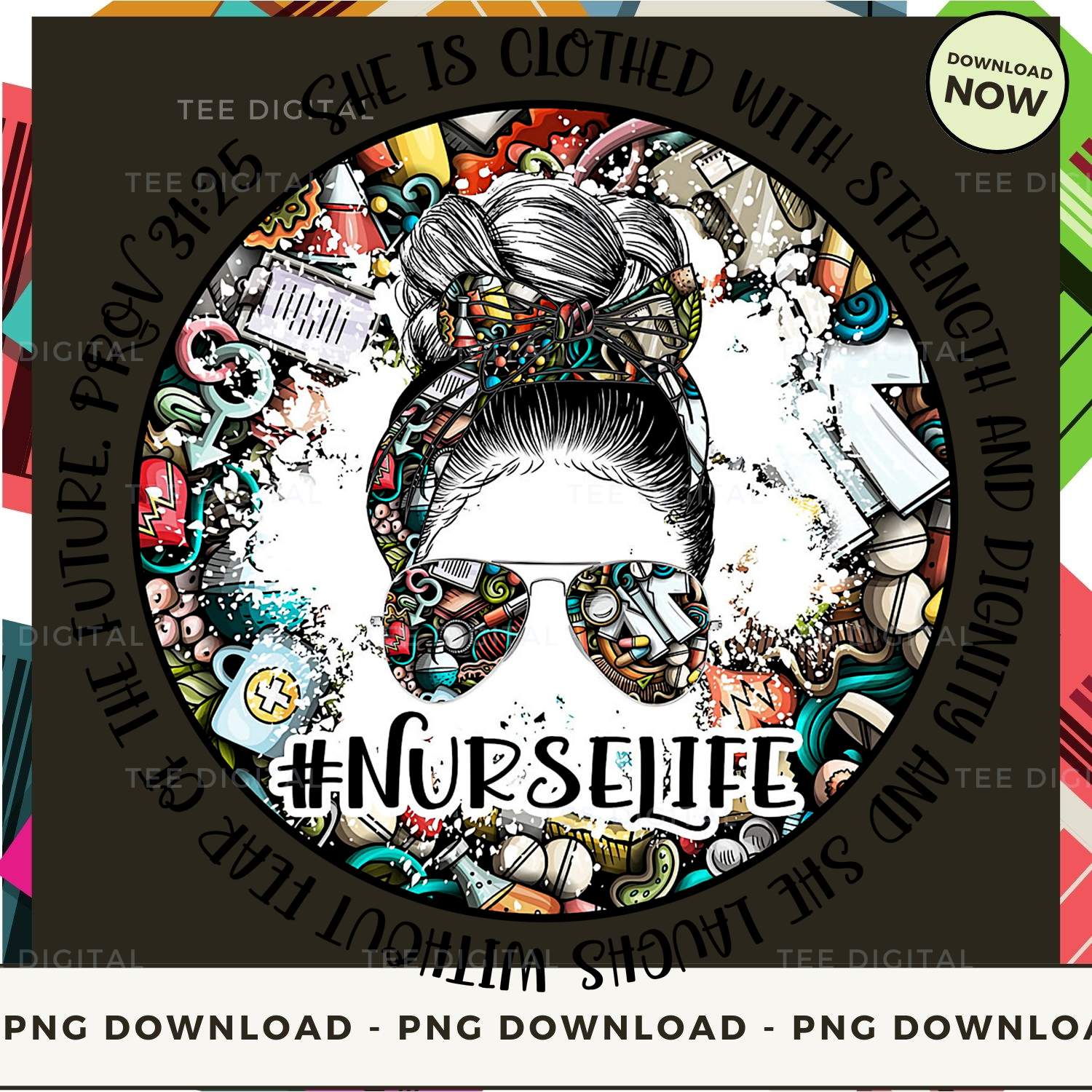 Digital | She Is Clothed In Strength And Dignity PNG Downlo | Inspire ...