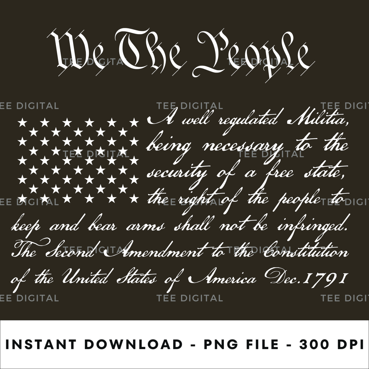 2nd Wording - Patriot American, Republican Digital PNG File, | Inspire ...