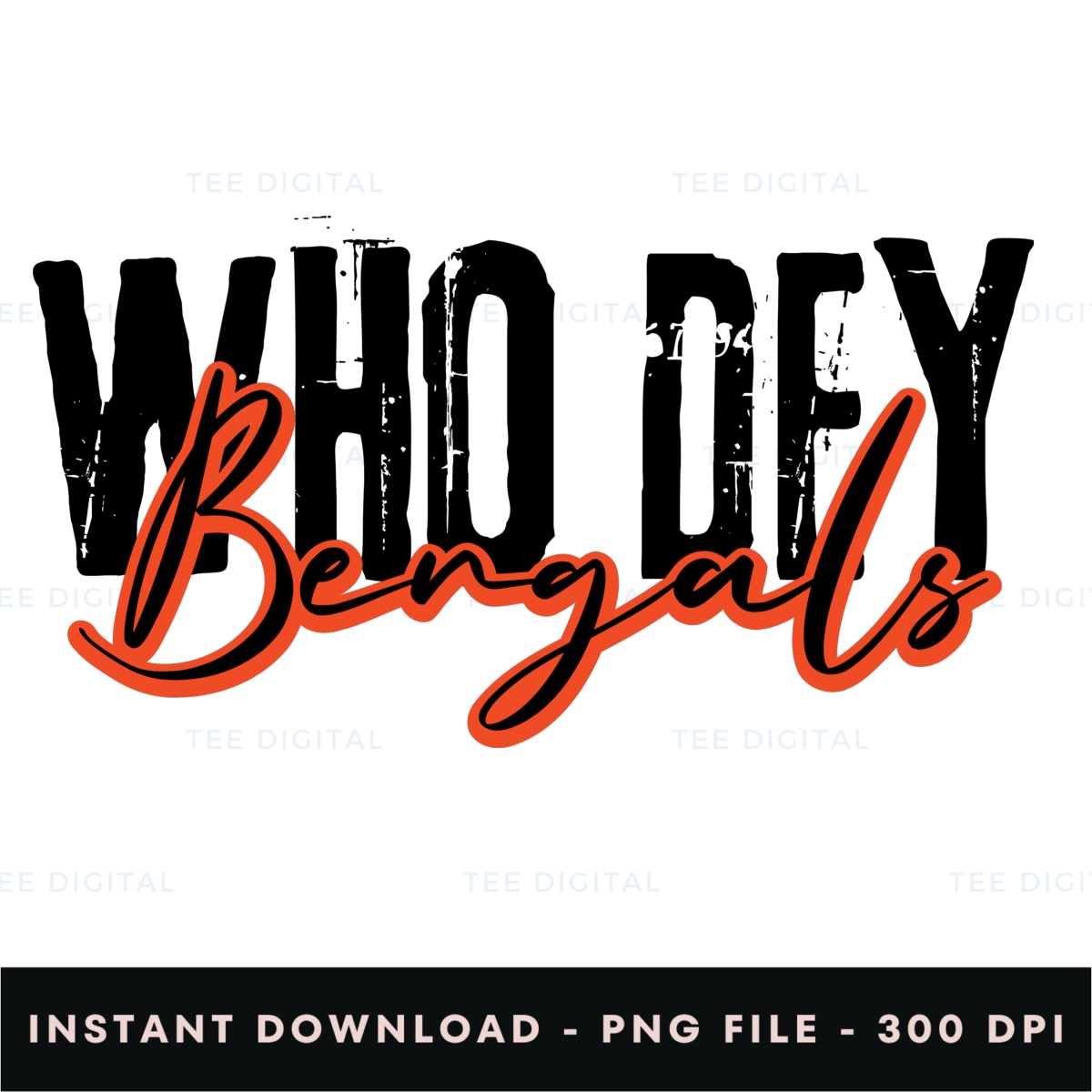 WHO DEY BENGALS - Patriot American, Republican Digital PNG F | Inspire ...