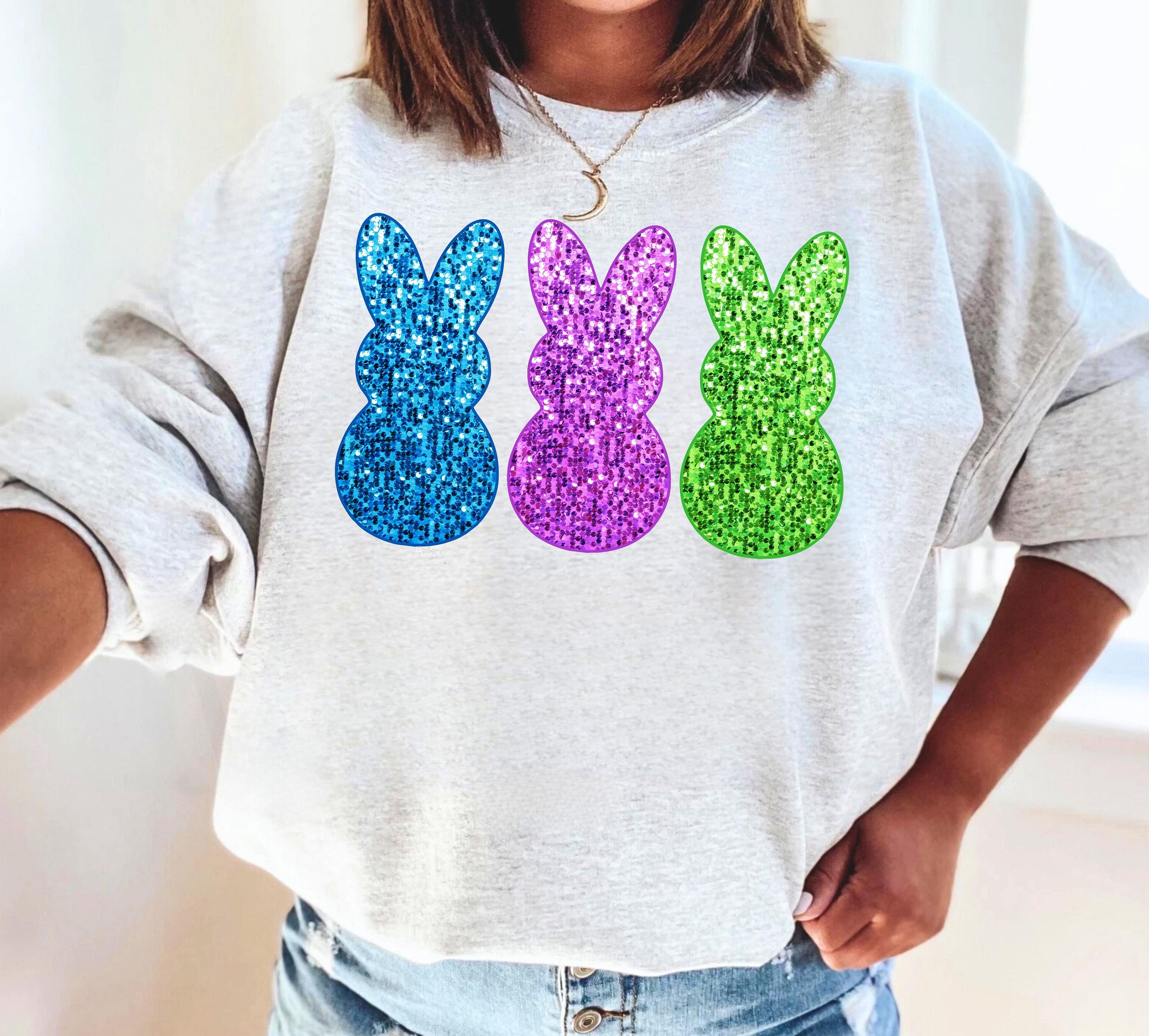 Easter Bunny Shirt Design Sparkly Easter Png Glitter Bunny P | Inspire ...