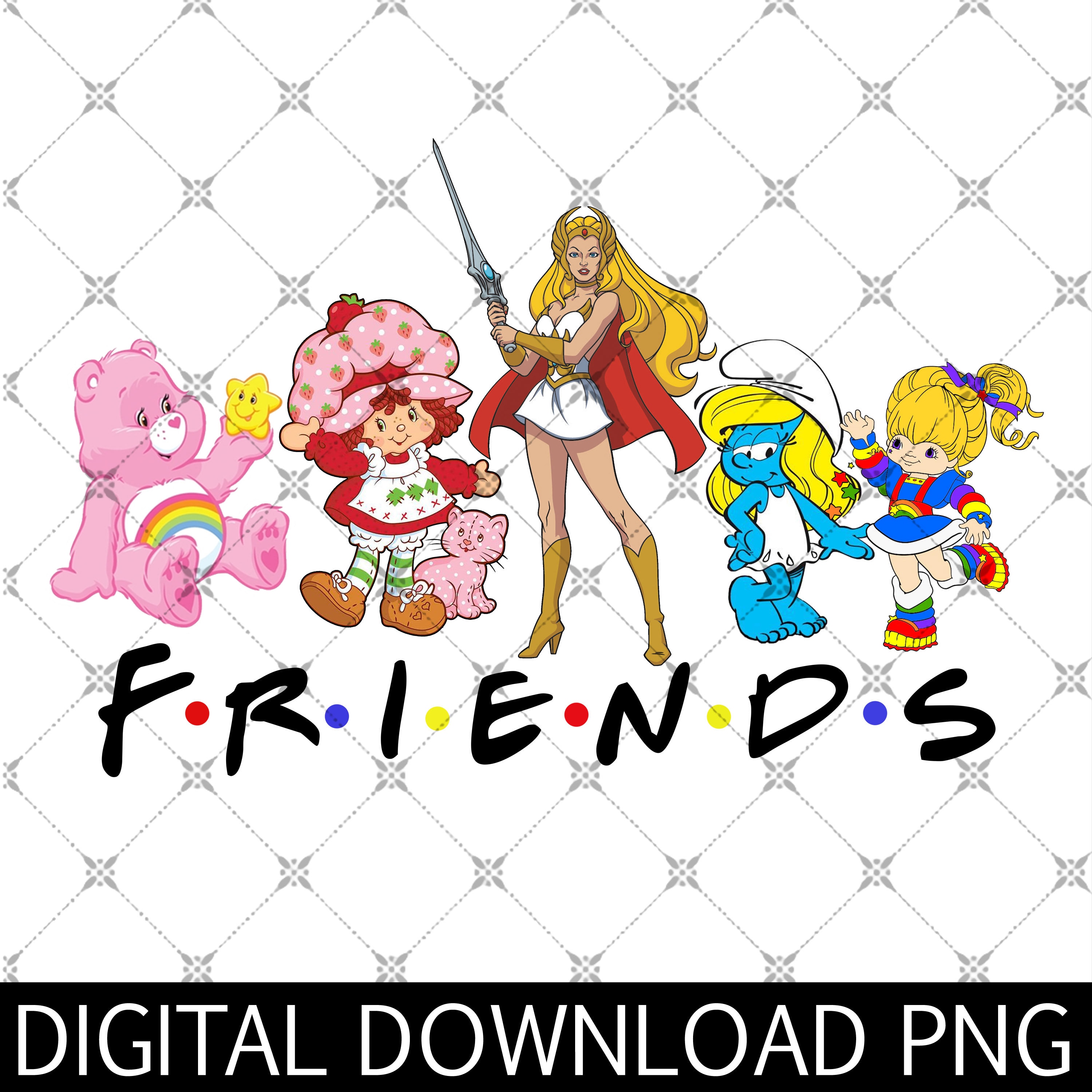Friends Cartoon Png, Vintage Cartoon Friends Nostalgia Png, | Inspire ...