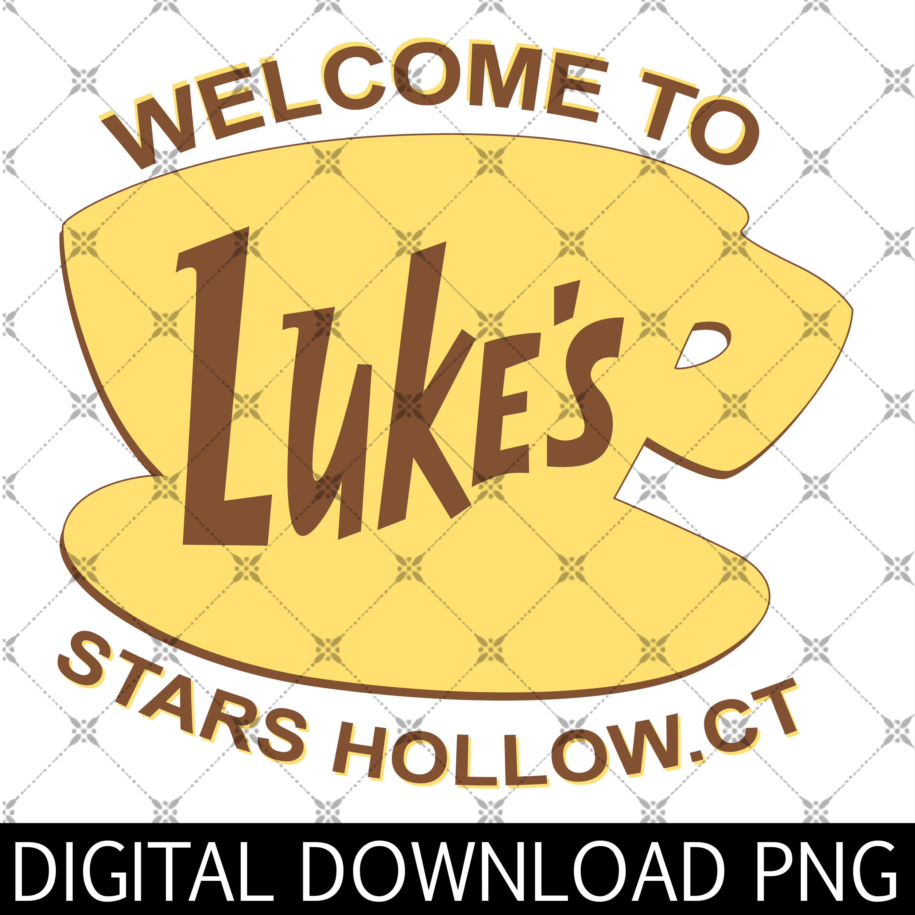 Lukes Diner Stars Hollow Png, Gilmore Girl Lukes Diner Png, | Inspire ...