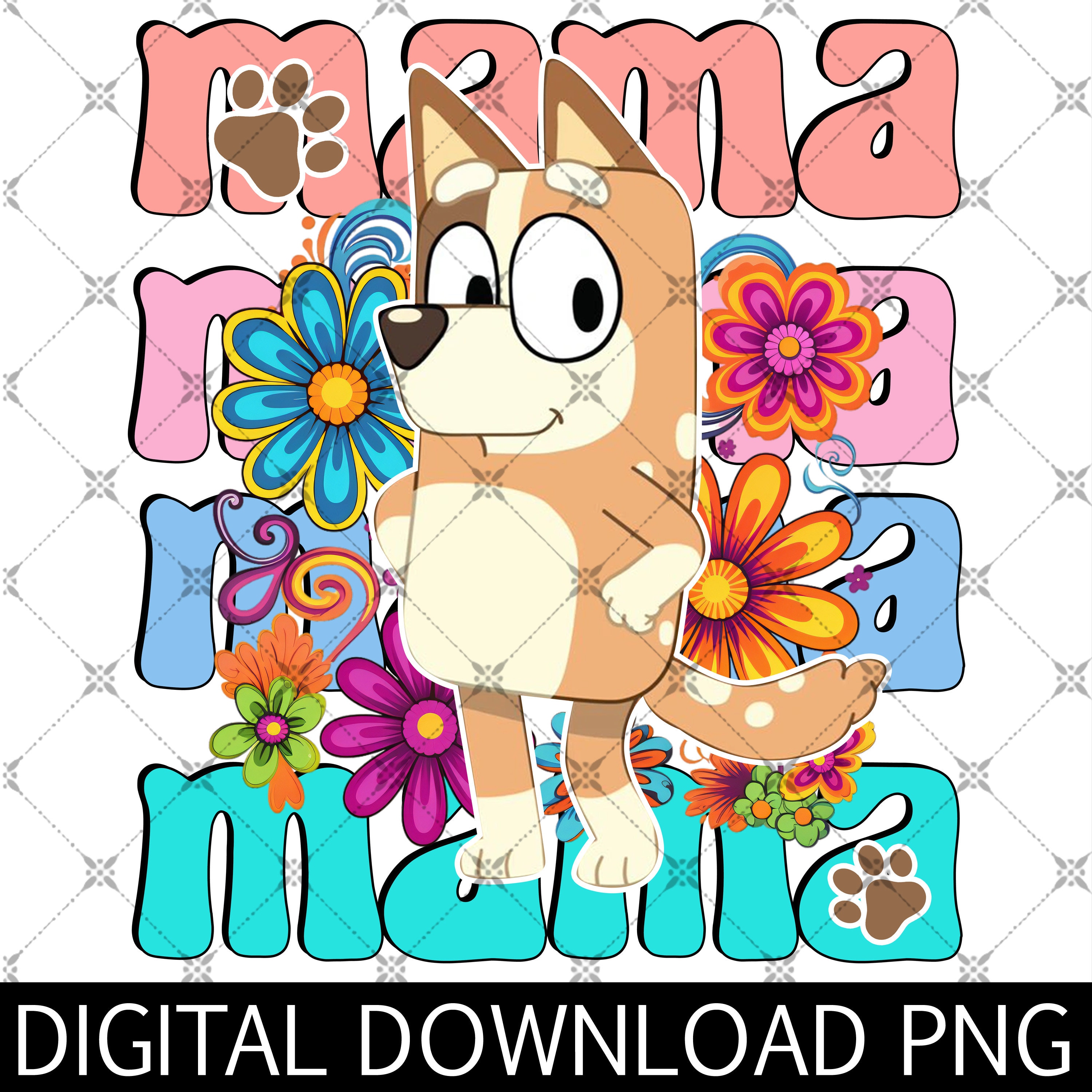 Mama Bluey Png, Bluey Chilli Heeler Png, Momlife Bluey Png, - Inspire ...