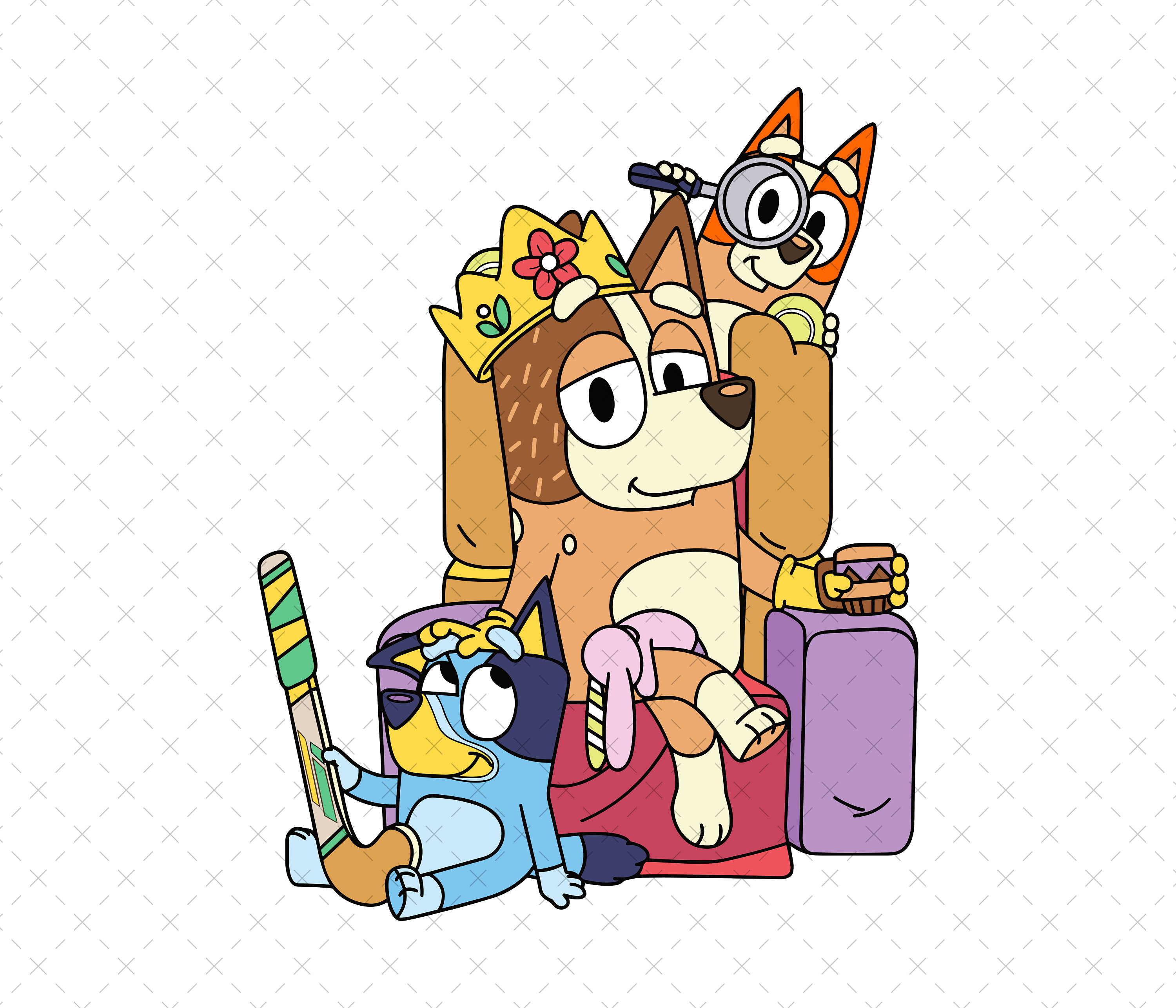 Bluey Family Png, Bluey Mothers Day Png, Bluey Chili Heeler | Inspire ...