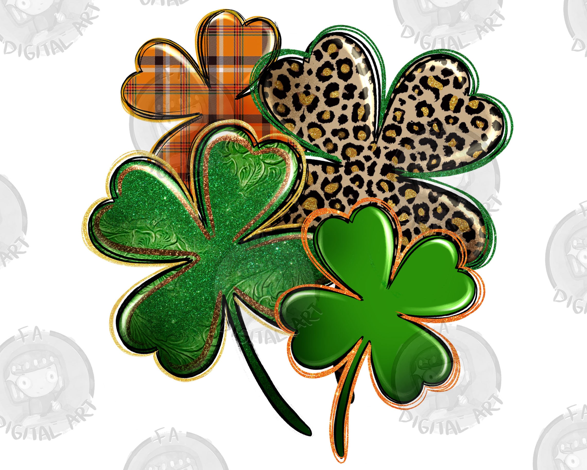 Leopard Shamrock Png Sublimation Design Download, St. Patric | Inspire ...