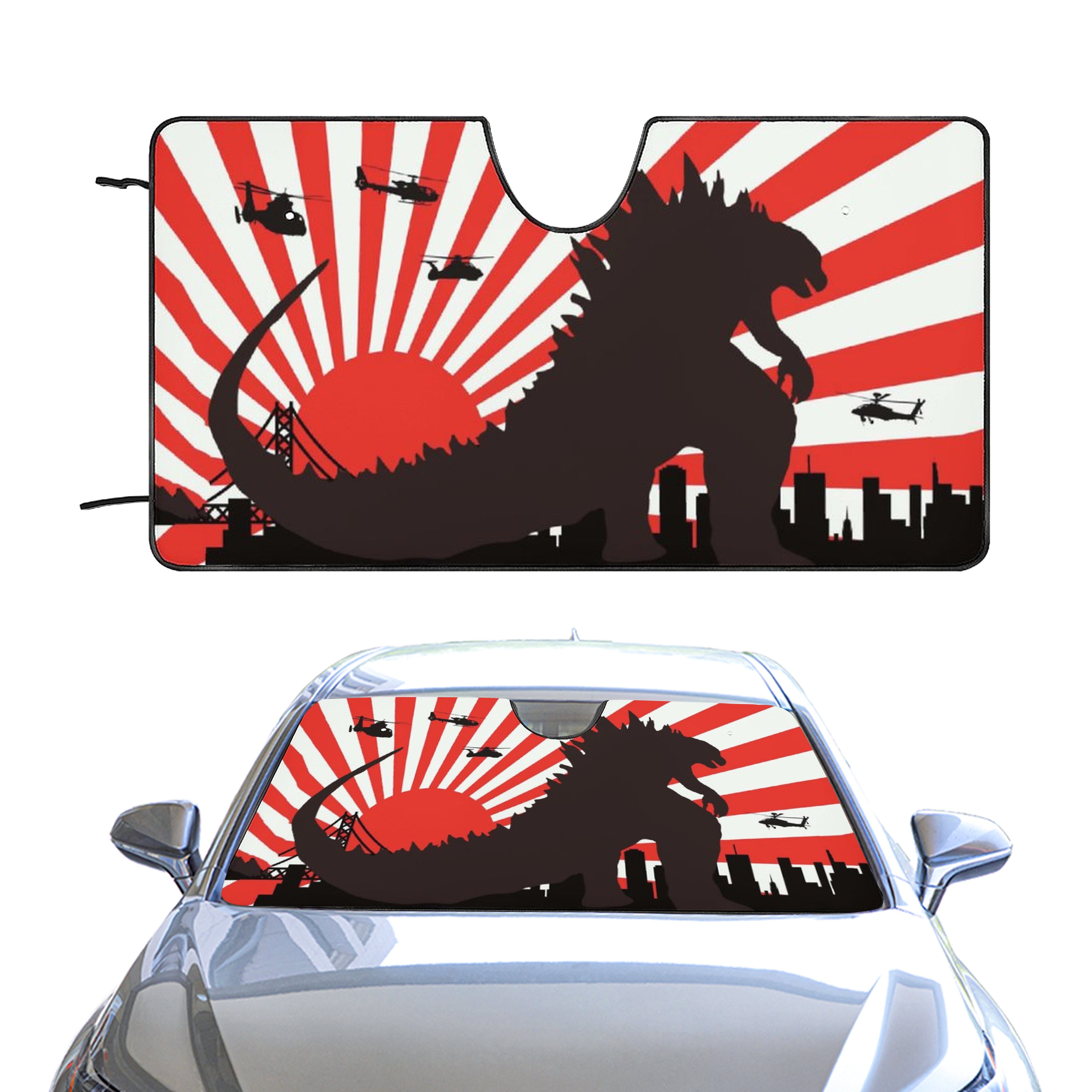 3D Monster Car Sunshade,Godzilla Car Sunshade, King of Monst | Inspire ...