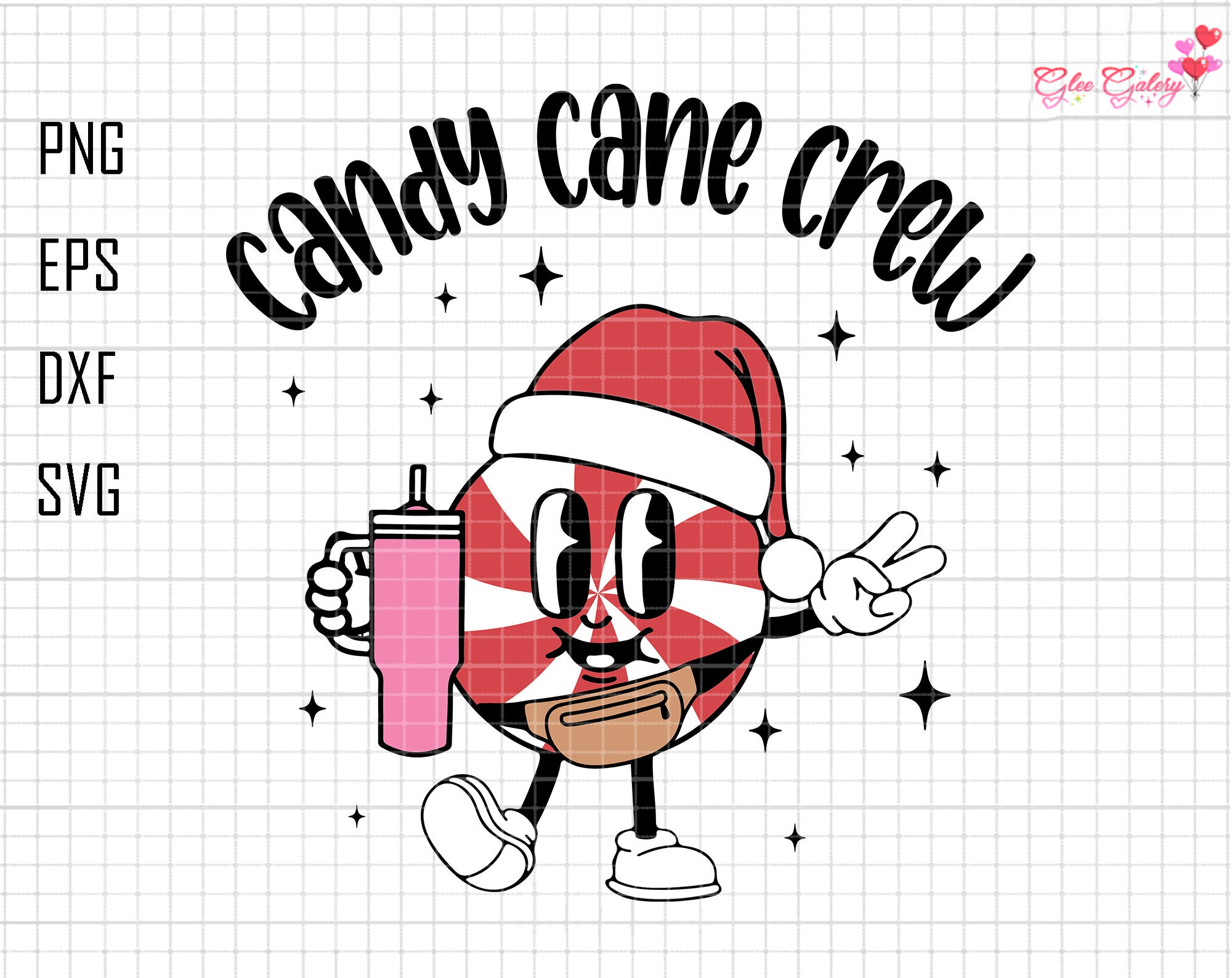 Candy Cane Crew Svg, Stanley Tumbler Inspired Belt Bag Svg, | Inspire ...