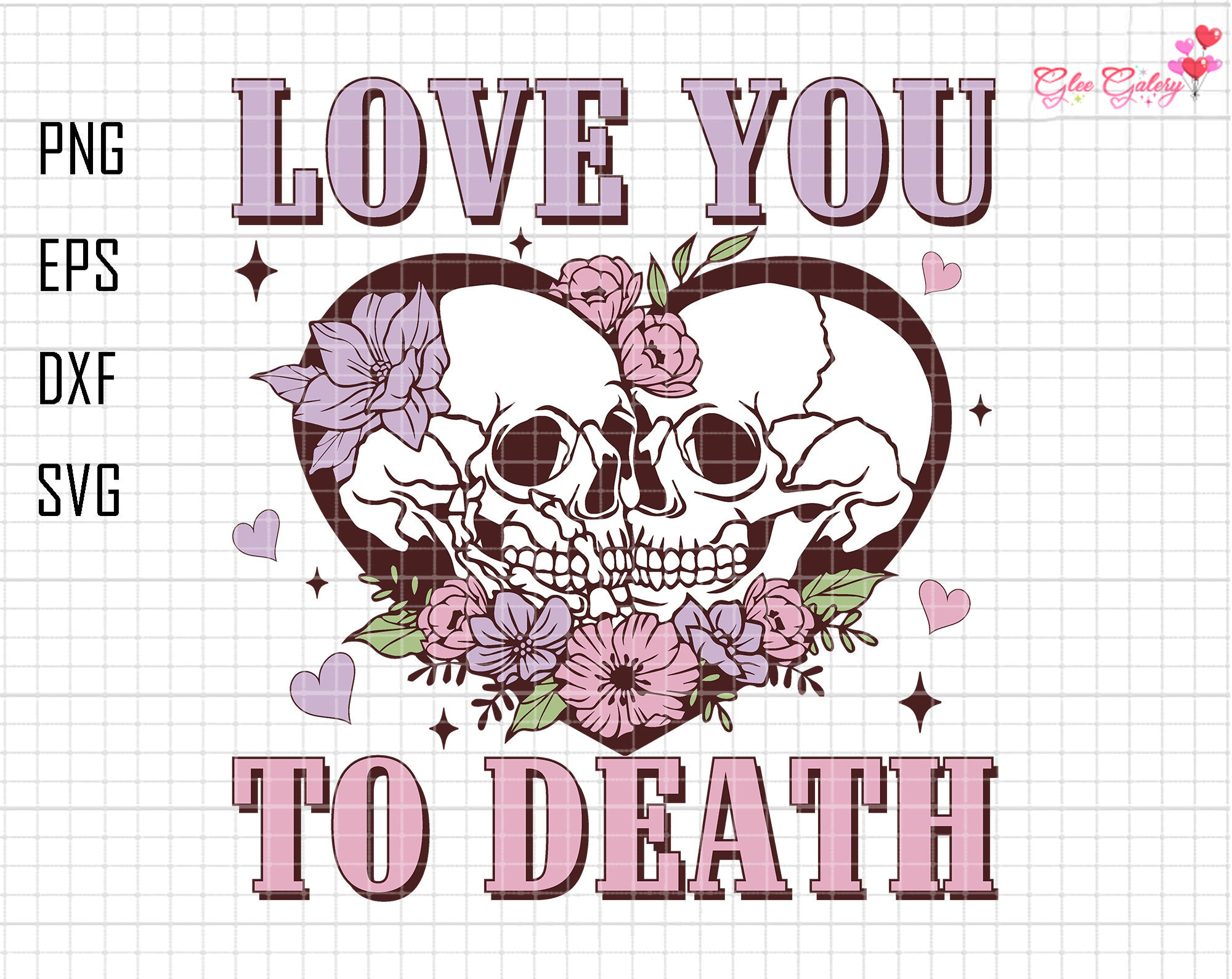 Love You To Death Svg, Couple Skull Valentine Svg, Valentine | Inspire ...