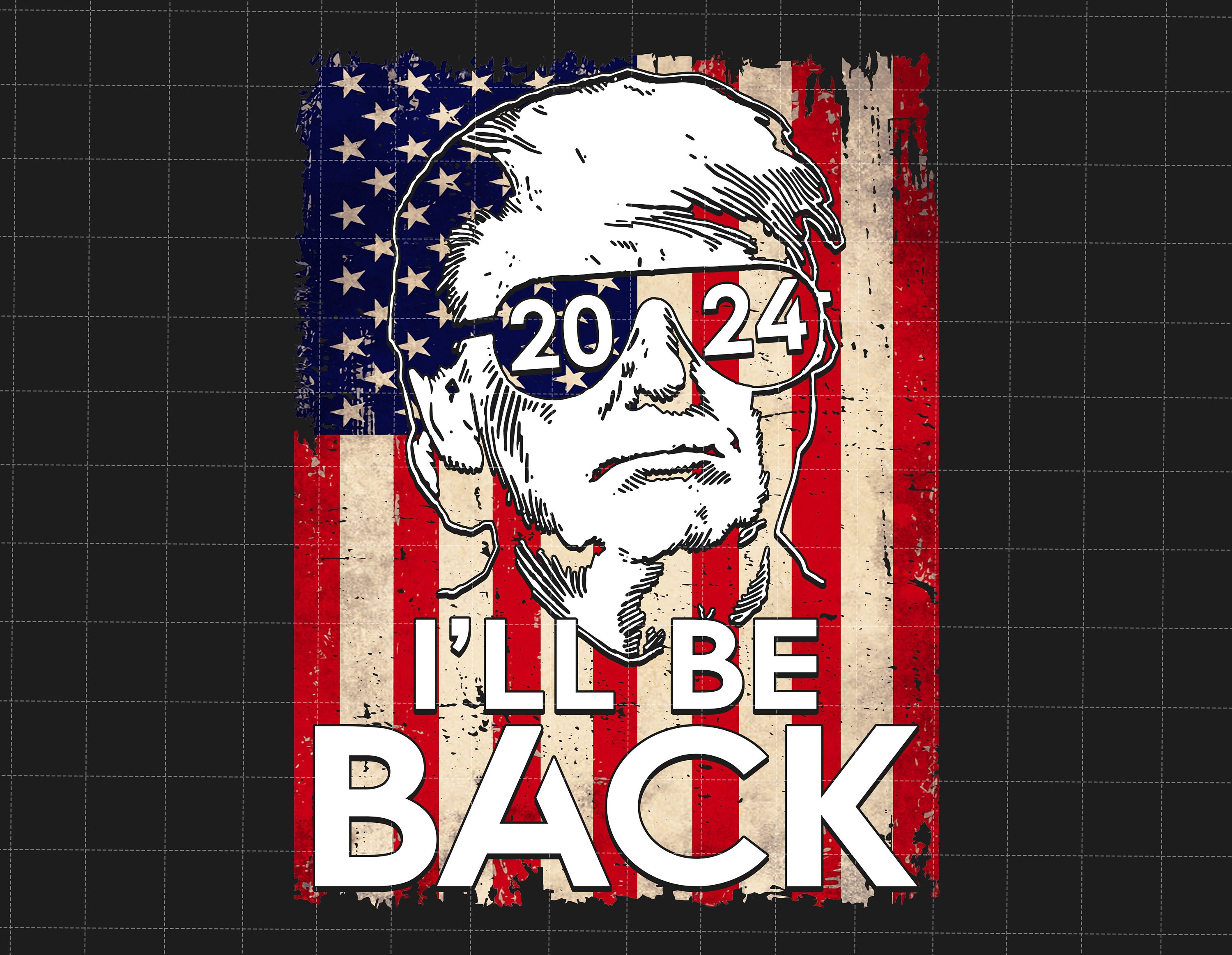 Ill Be Back Png, Trump 2024 Png, Funny Trump Biden American | Inspire ...