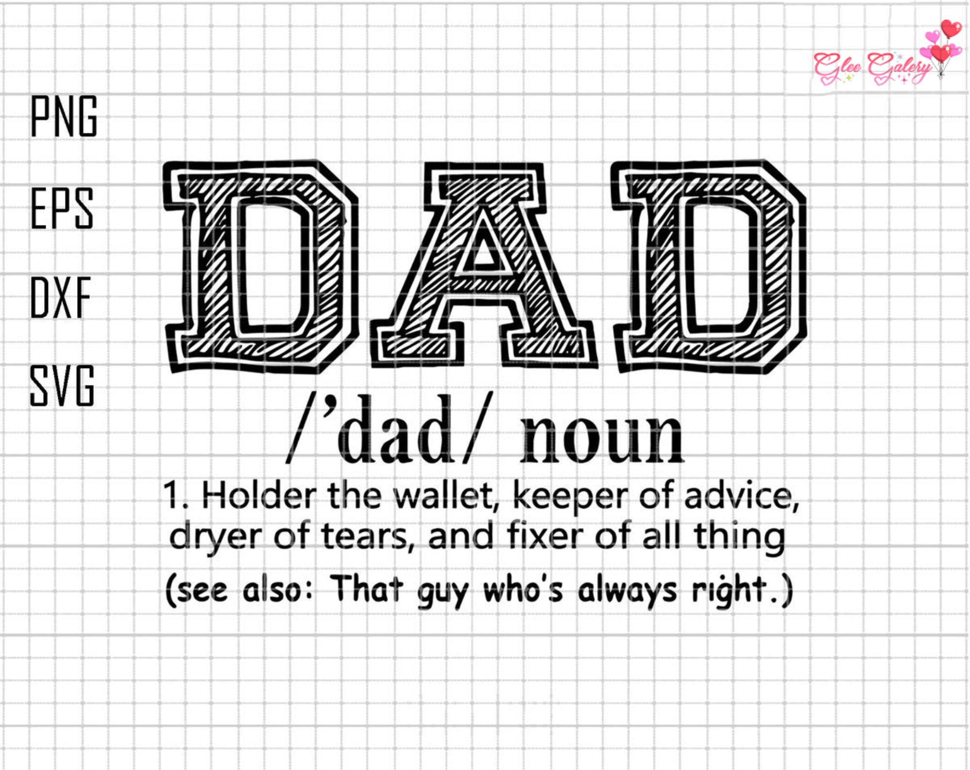Dad Svg, Dad Definition Svg, Dad Sublimation Svg | Inspire Uplift