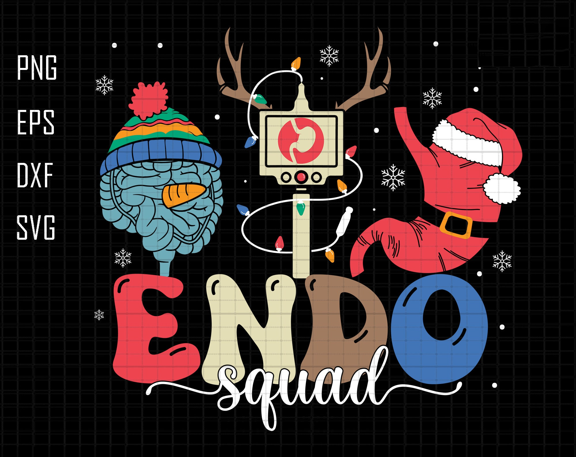 Endo Squad Svg, Stomach Santa Hat Svg, Endoscopy Tech Christ | Inspire ...