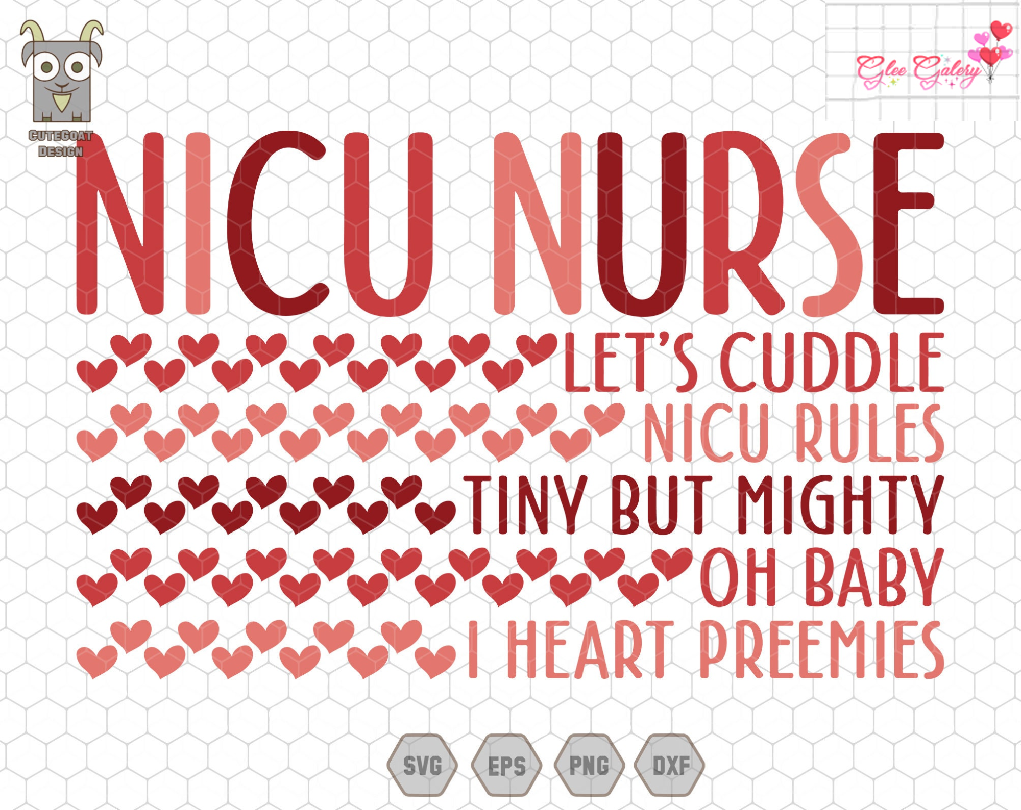 NICU Nurse Svg, Lets Cuddle Svg, NICU Rules Svg | Inspire Uplift