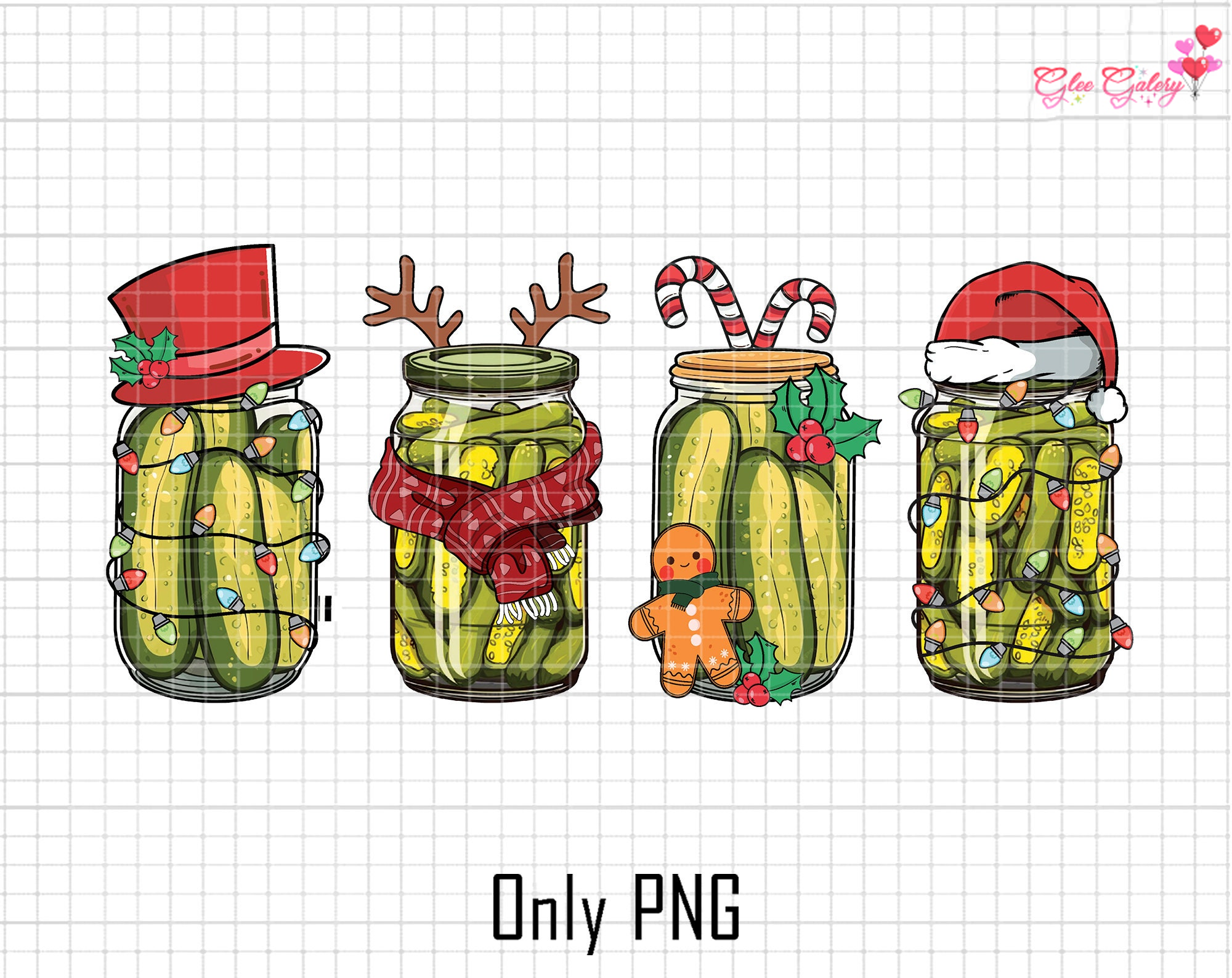 Retro Canned Pickles Christmas Light PNG, Homemade Pickle Ja | Inspire ...