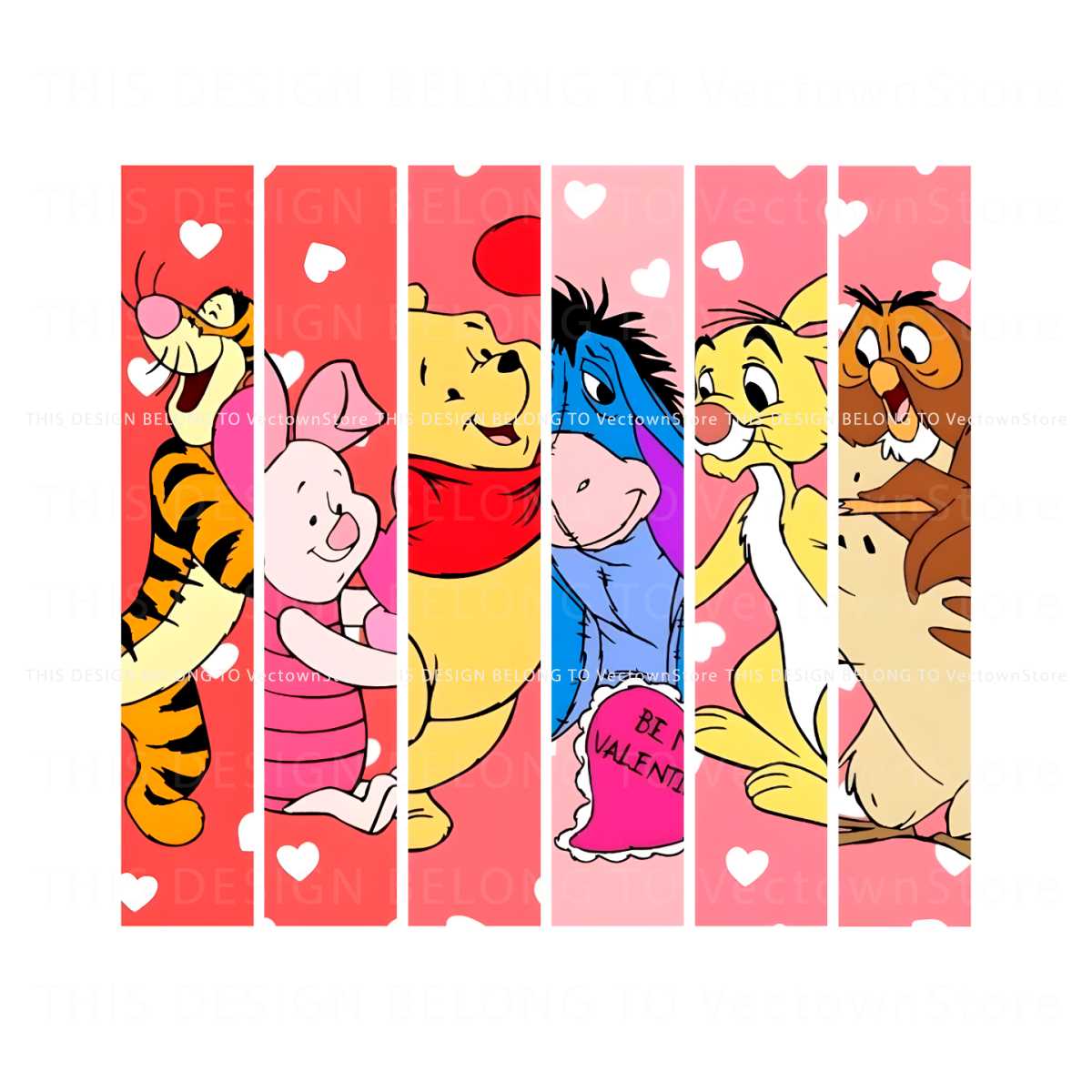 Retro Disney Winnie The Pooh Friends PNG, Trending Digital F | Inspire ...