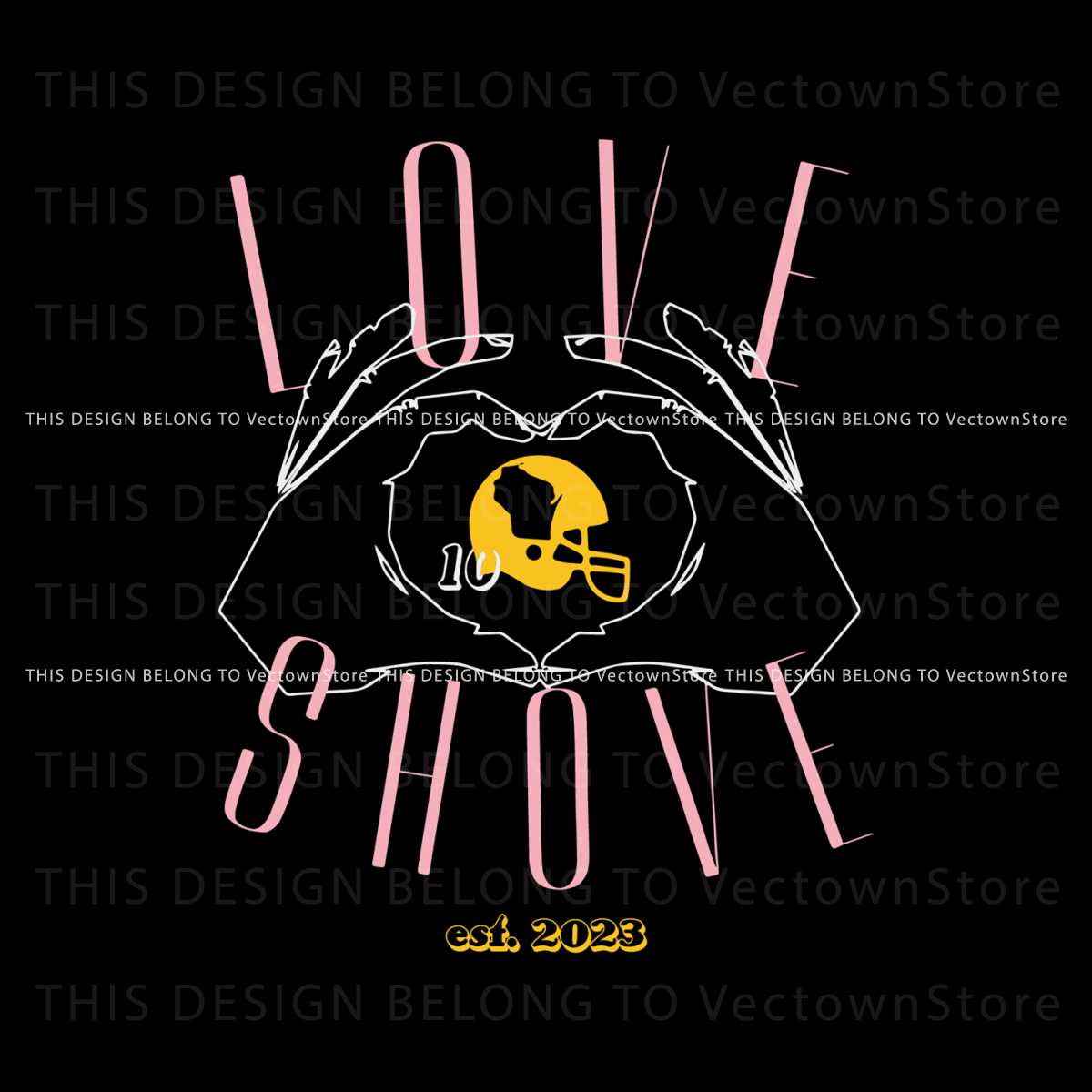Retro Love Shove Hand Est 2023 Helmet SVG, Trending Digital | Inspire ...