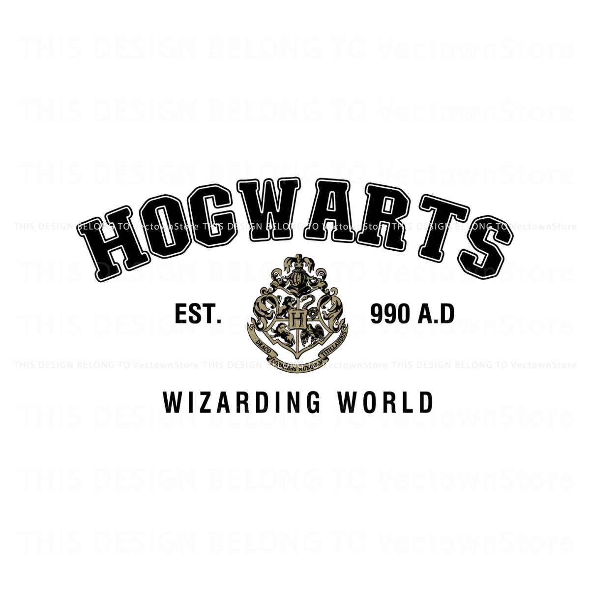 Hogwarts Wizarding World Est 990 AD SVG, Trending Digital Fi | Inspire ...
