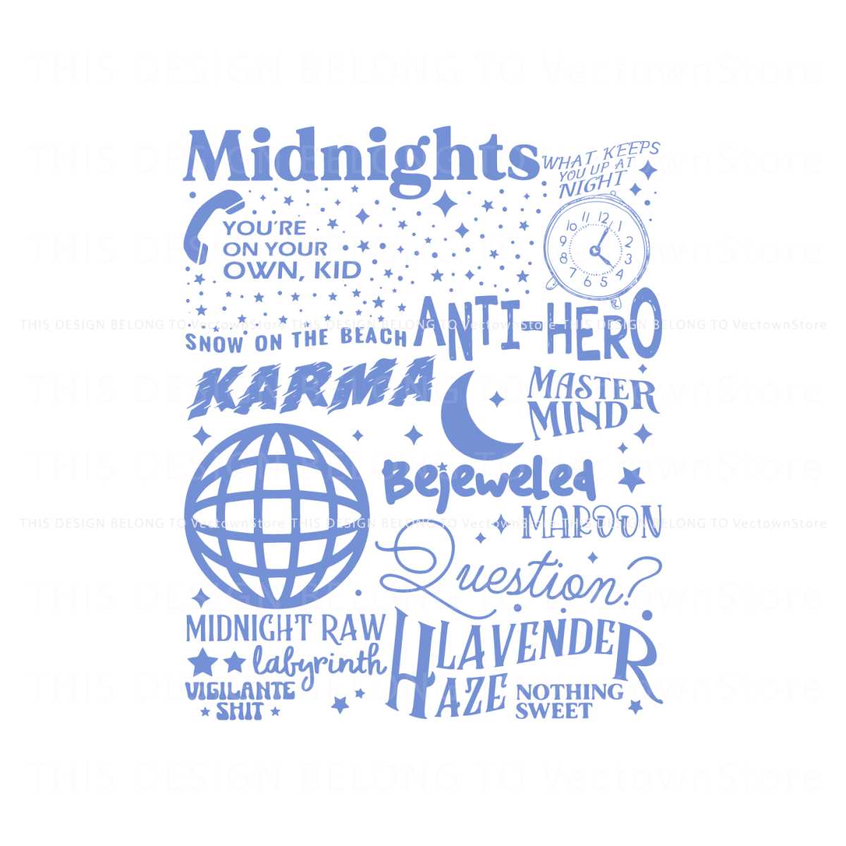 Retro Midnights Album Taylor Swift SVG, Trending Digital Fil - Inspire ...