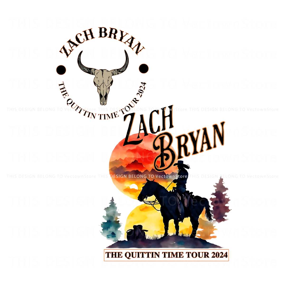 Zach Bryan The Quittin Time Tour 2024 PNG, Trending Digital | Inspire ...