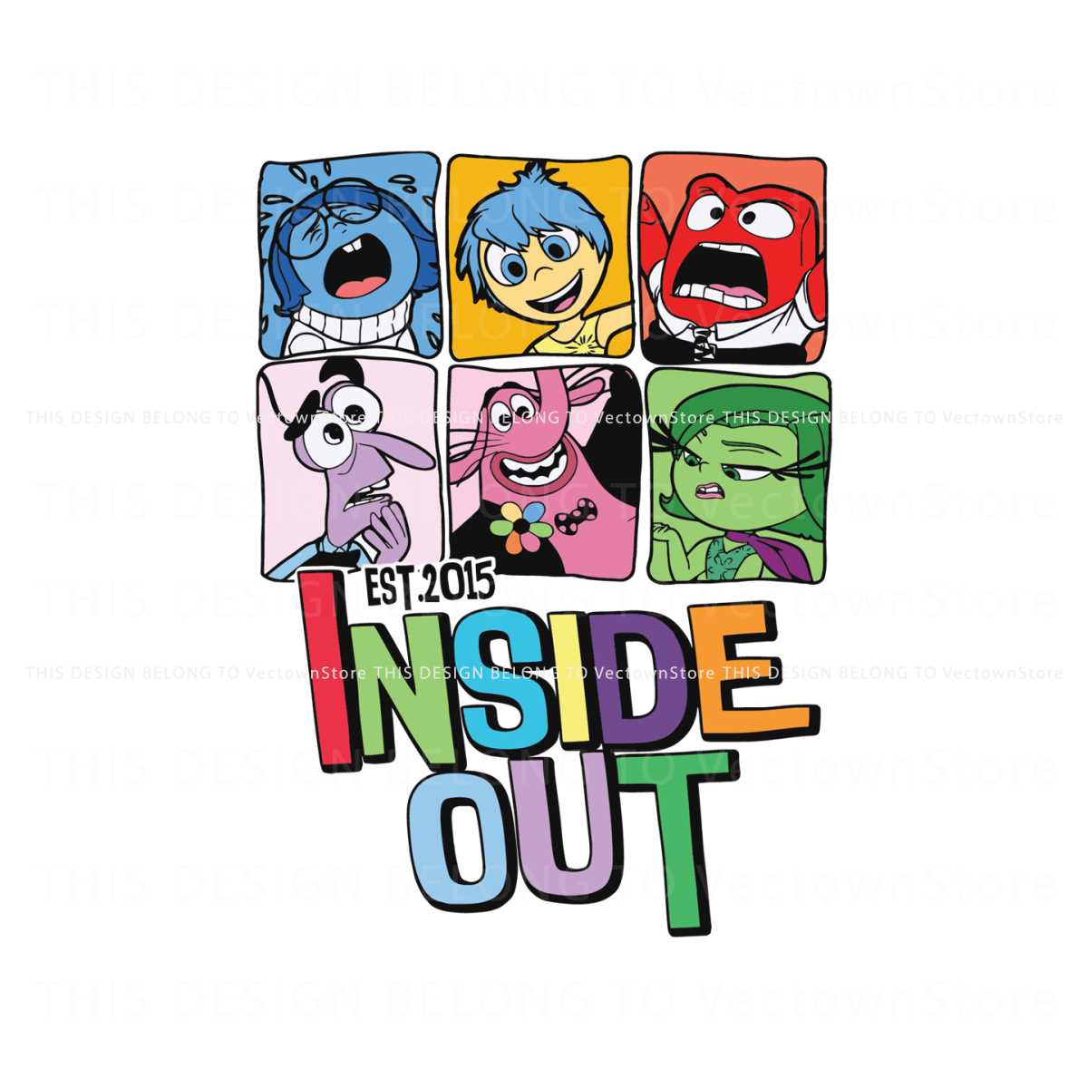 Disney Pixar Inside Out Characters Est 2015 SVG, Trending De - Inspire ...