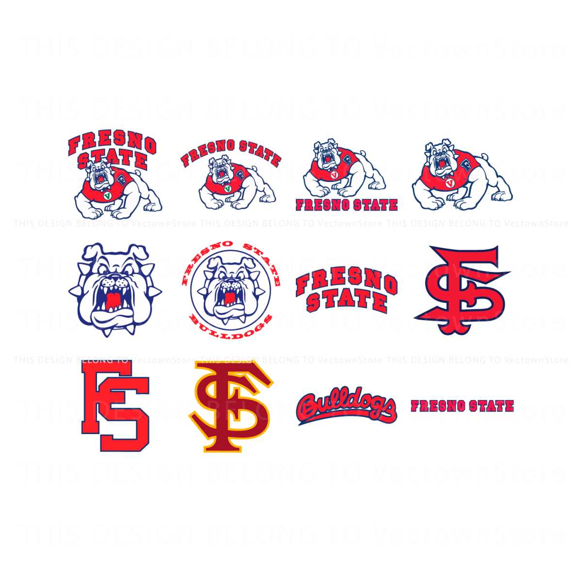 Fresno State Bulldogs NCAA Logo SVG Bundle, Trending Design | Inspire ...