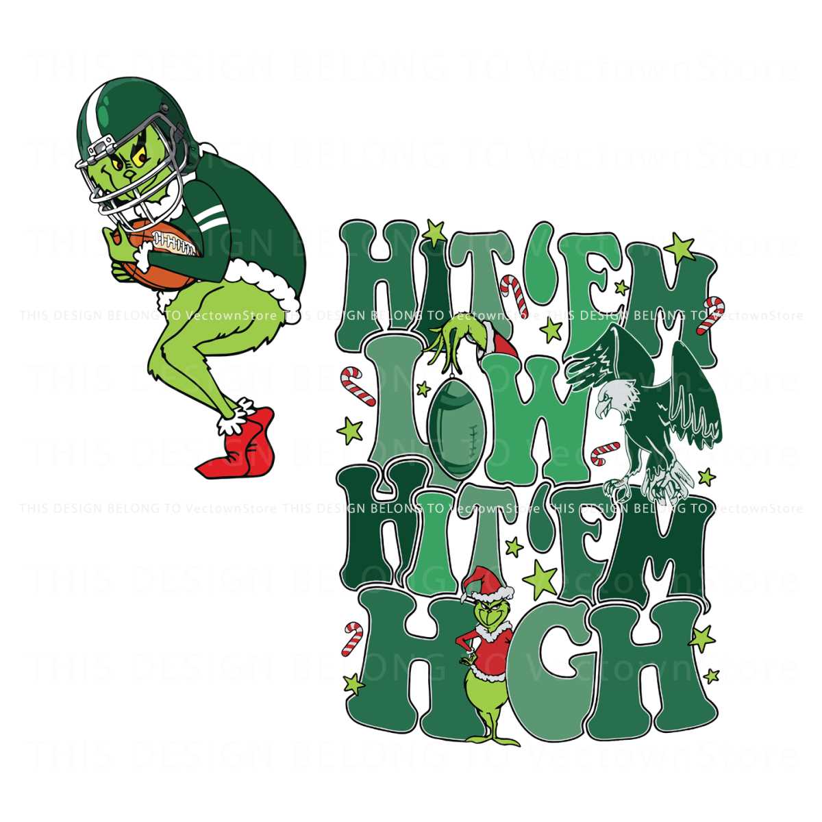 Grinch Hit Em Low Hit Em High SVG, Trending Design File | Inspire Uplift