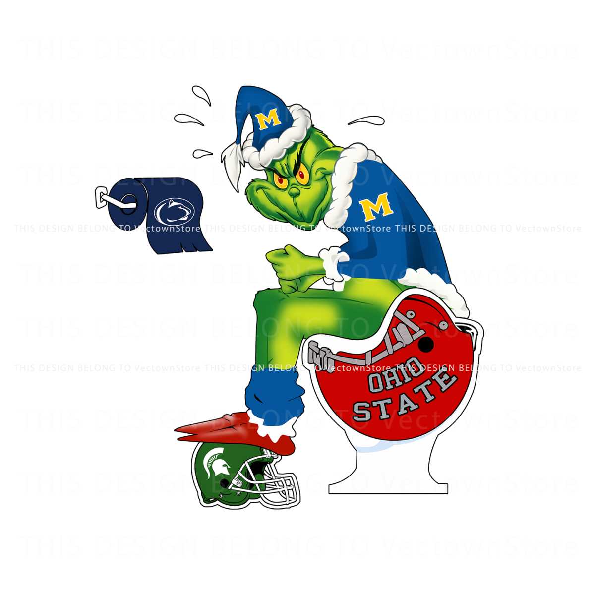 Grinch Michigan Ohio State PSU MSU Football PNG, Trending De | Inspire ...