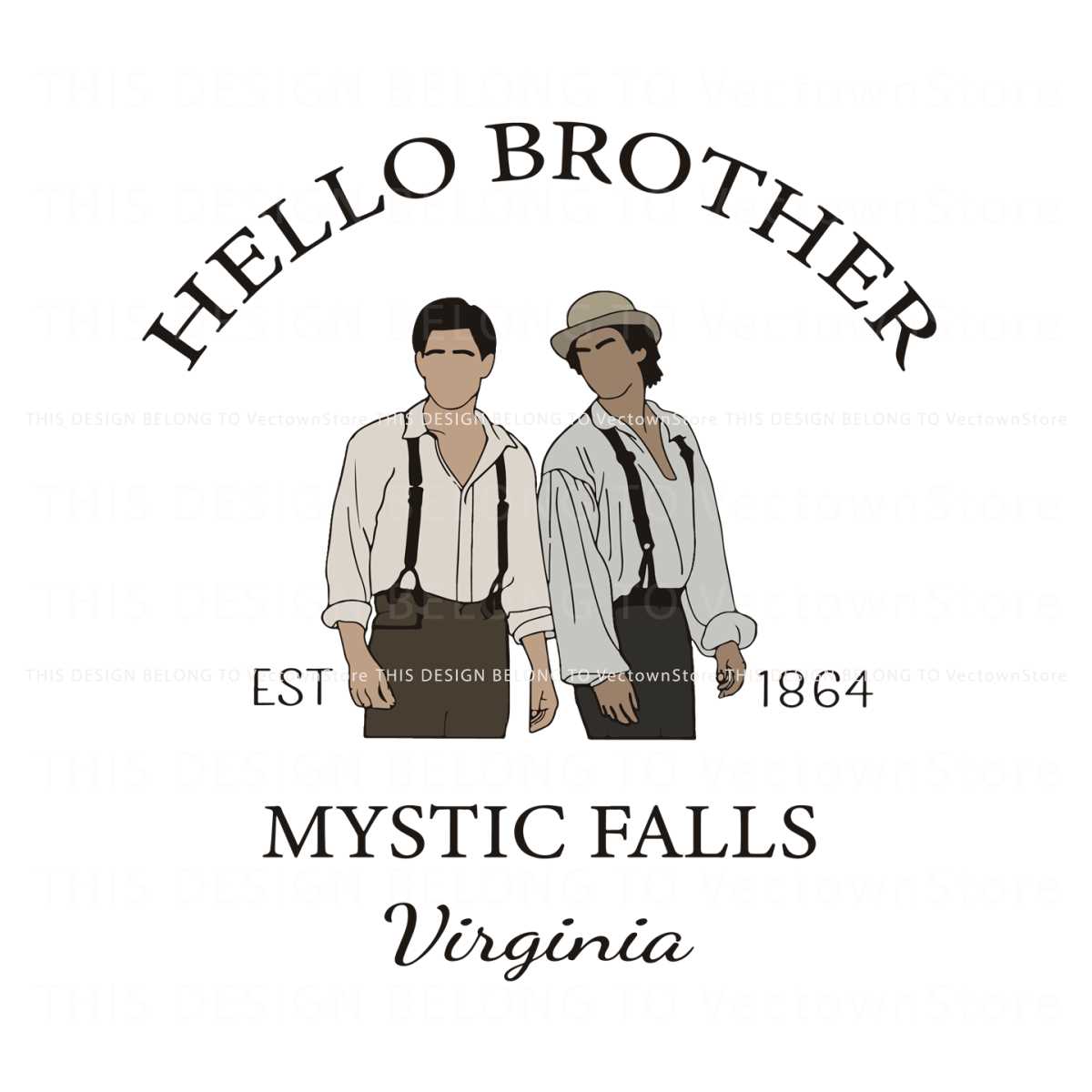Hello Brother Mystic Falls Virginia Vampire Diaries Fan SVG, | Inspire ...