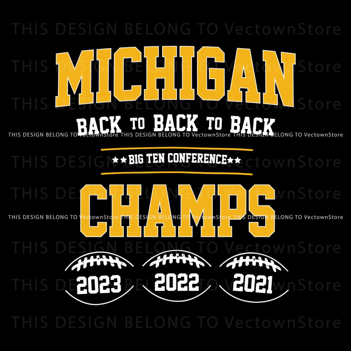 Michigan Back to Back to Back Champs SVG, Trending Design Fi | Inspire ...