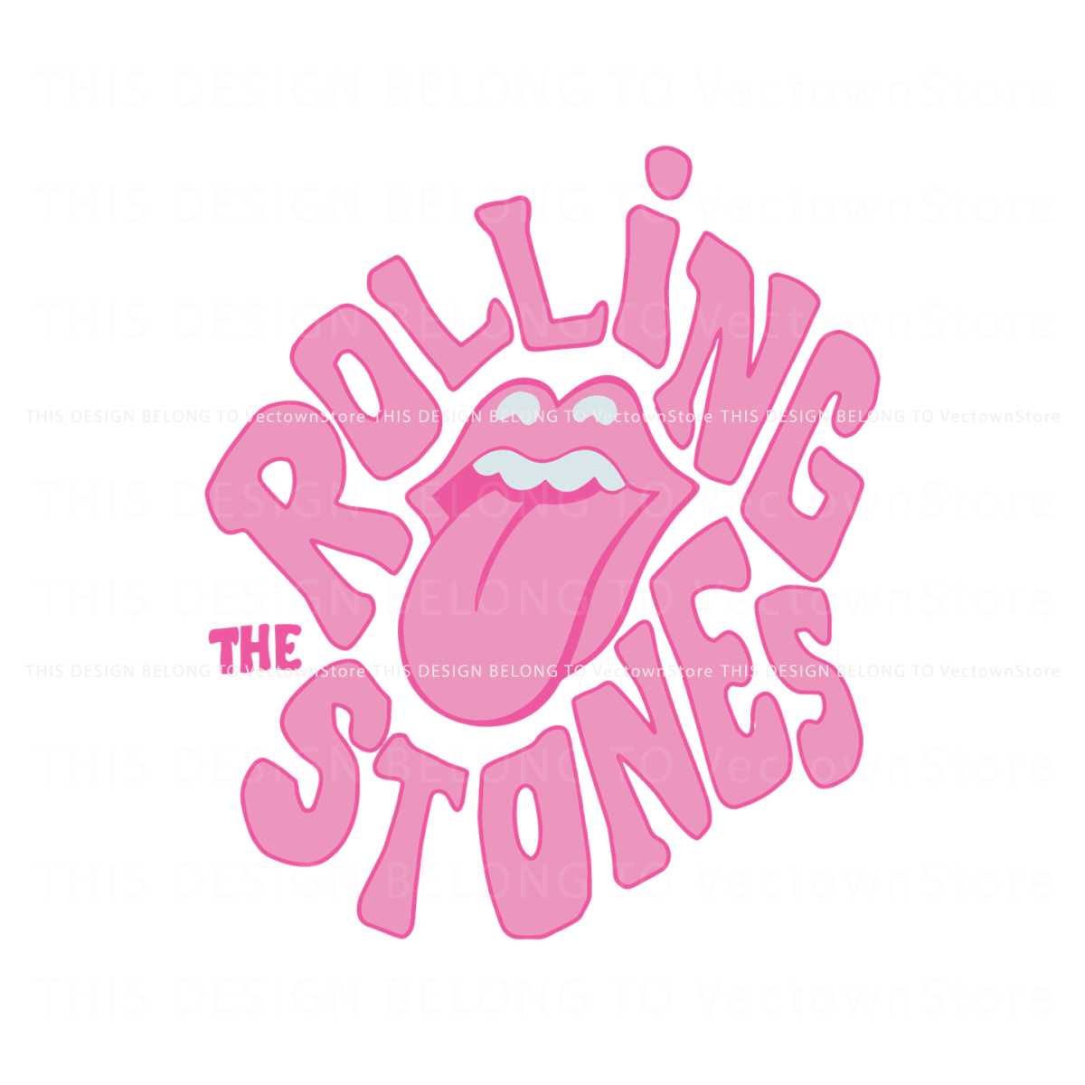 Pink Rollin Stones Tongue Logo SVG, Trending Design File | Inspire Uplift
