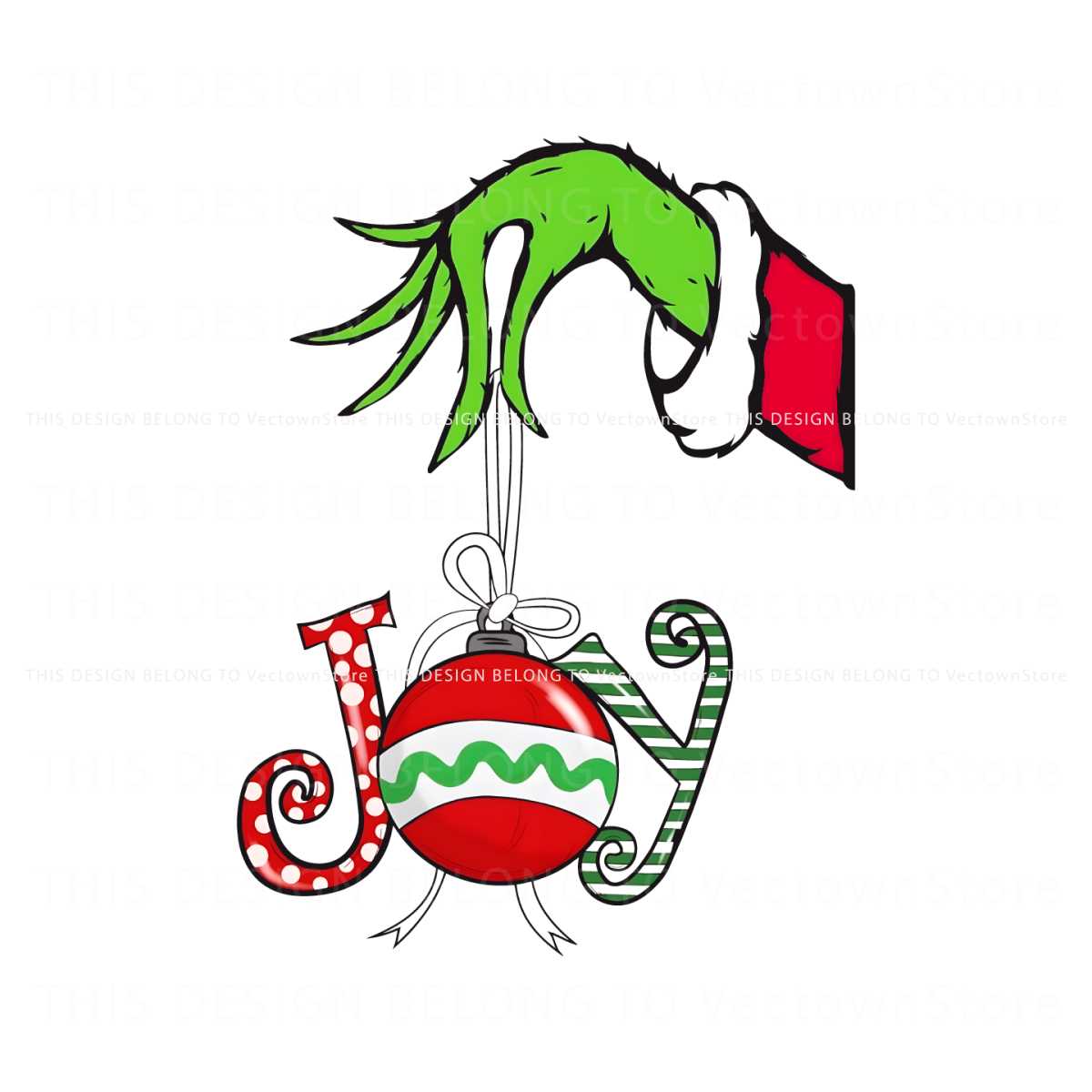 Vintage Christmas Grinch Hand Joy PNG, Trending Design File | Inspire ...