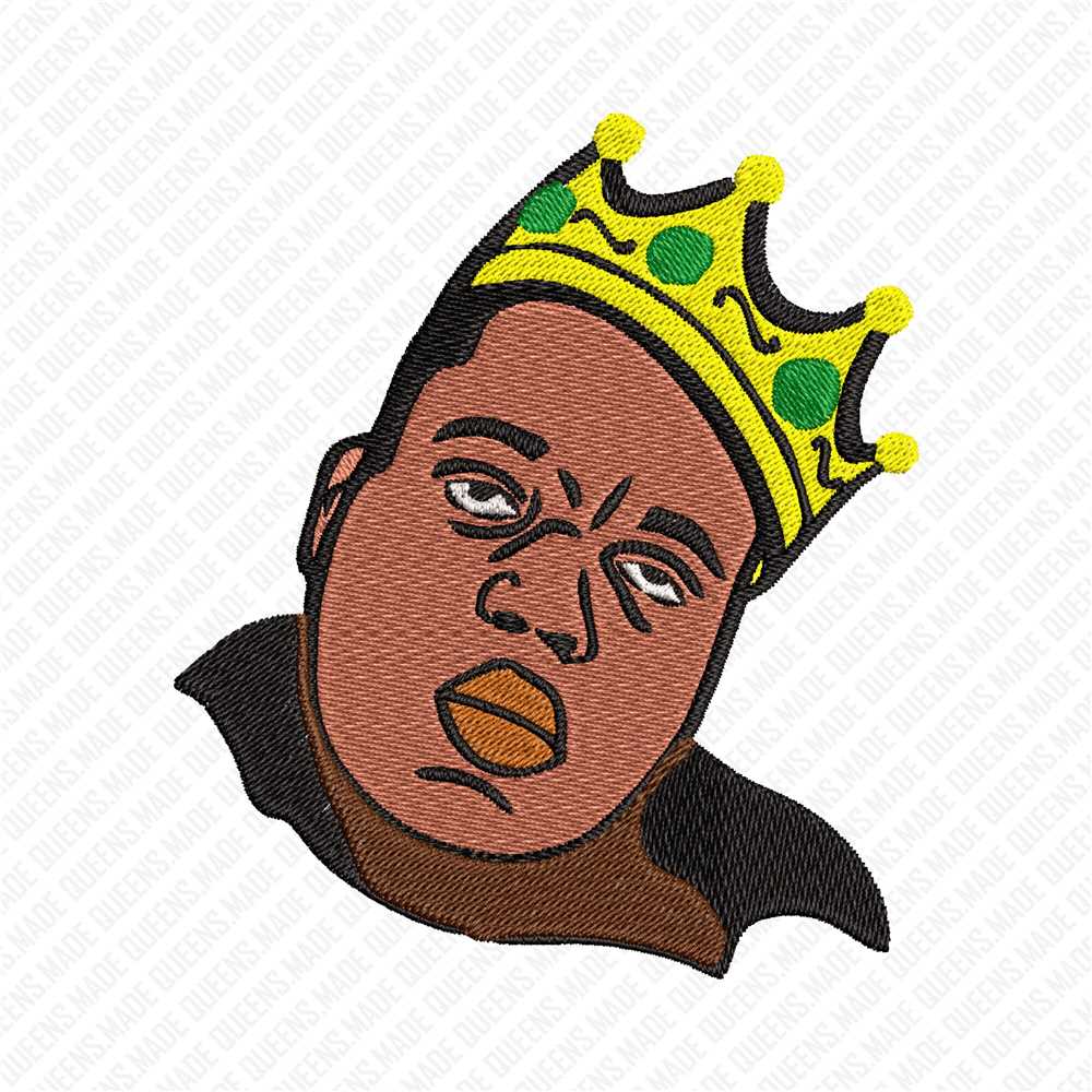 Embroidery The Notorious B.I.G. machine file design Biggie M | Inspire ...