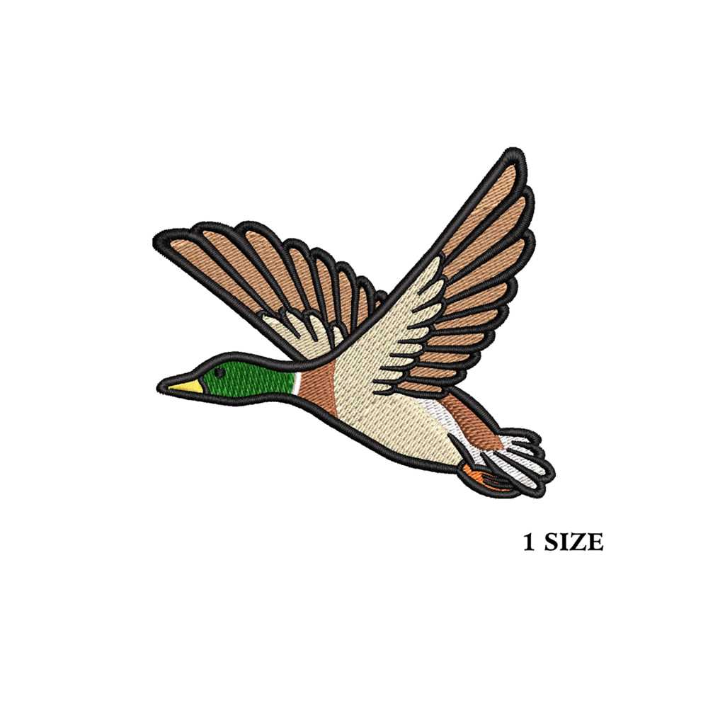 Flying Duck Embroidery Design File for Hats, Embroidery Desi | Inspire ...
