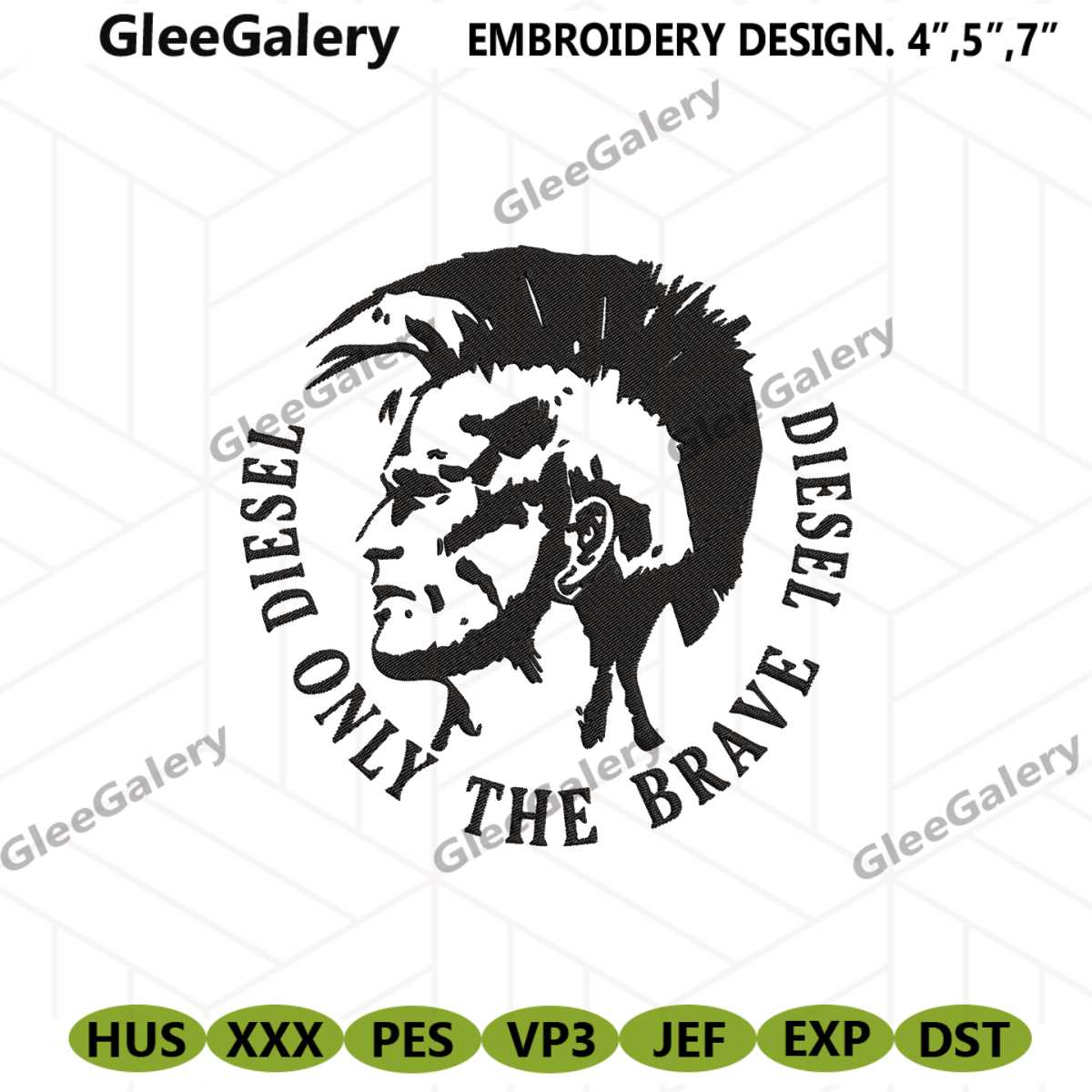 Diesel Only The Brave Diesel Logo Embroidery File Download | Inspire Uplift