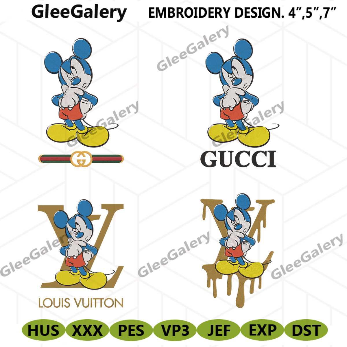 Mickey Mouse Bundle Brand Logo Embroidery Design File | Inspire Uplift