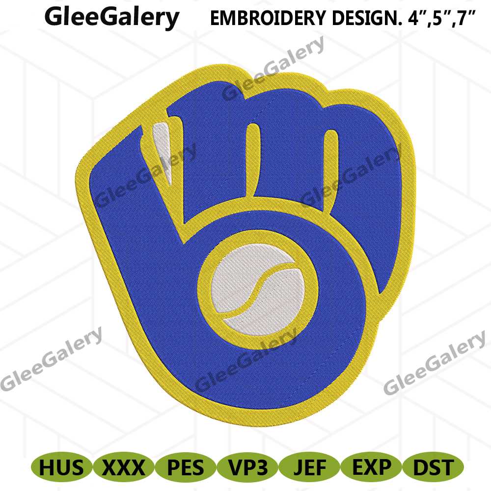 Milwaukee Brewers logo MLB Embroidery Design - Inspire Uplift