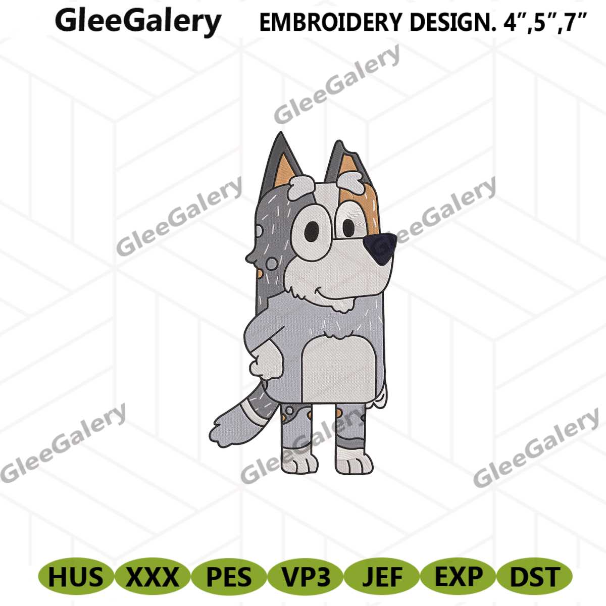 Aunt Trixie Embroidery Instant, Trixie Heeler Bluey Embroide | Inspire ...