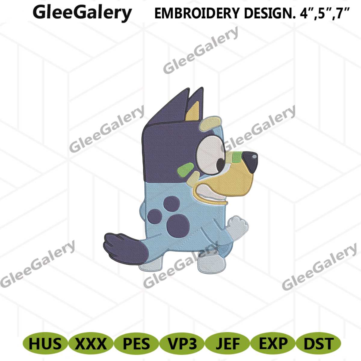 Bluey Character Embroidery Instant Digital, Cool Bluey Embro | Inspire ...