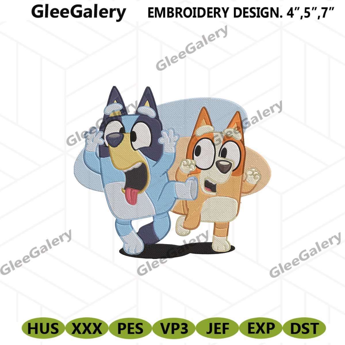 Funny Bluey Machine Embroidery Digital, Cartoon Bluey Embroi | Inspire ...