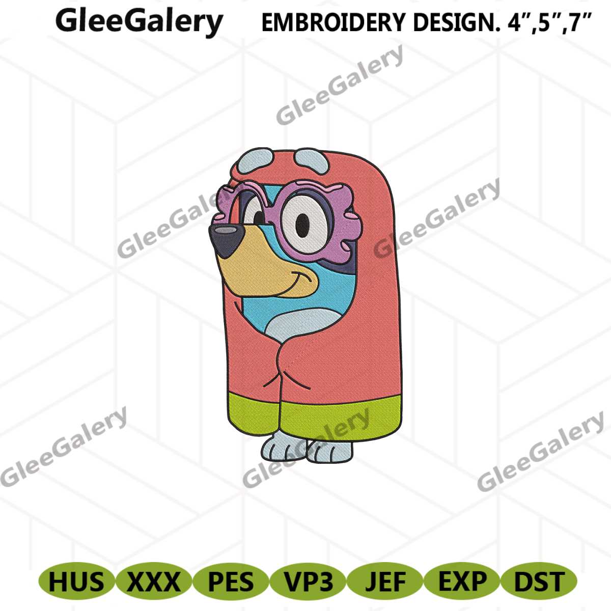 Granny Janet Bluey Embroidery Instant Files, Bluey Cartoon E | Inspire ...