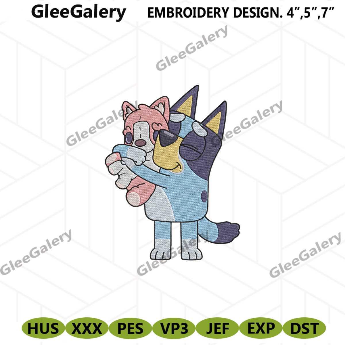 Bluey Embroidery Design, Bluey Cartoon Embroidery Instant Do | Inspire ...