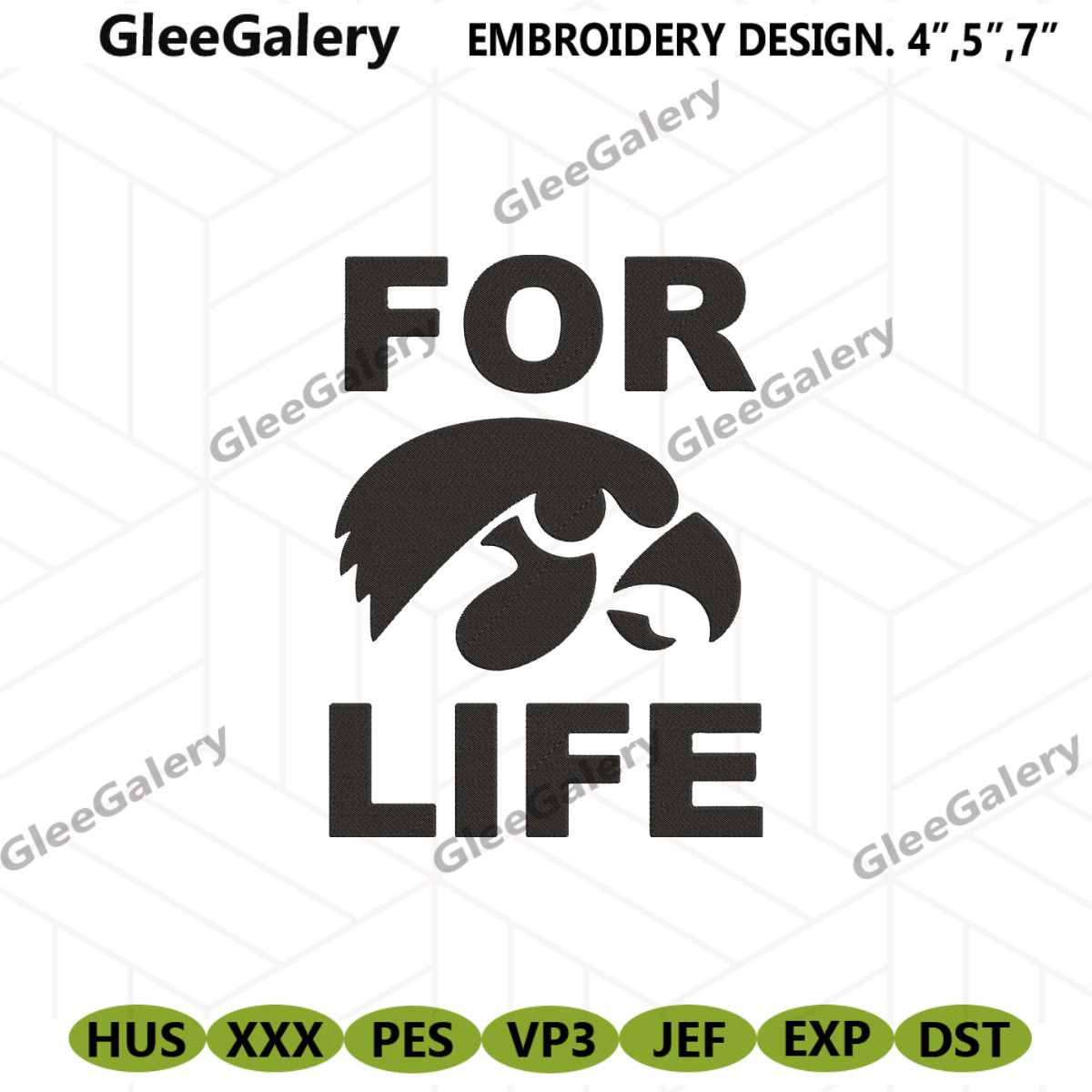 For Life Iowa Hawkeyes Machine Embroidery, Iowa Hawkeyes Foo | Inspire ...