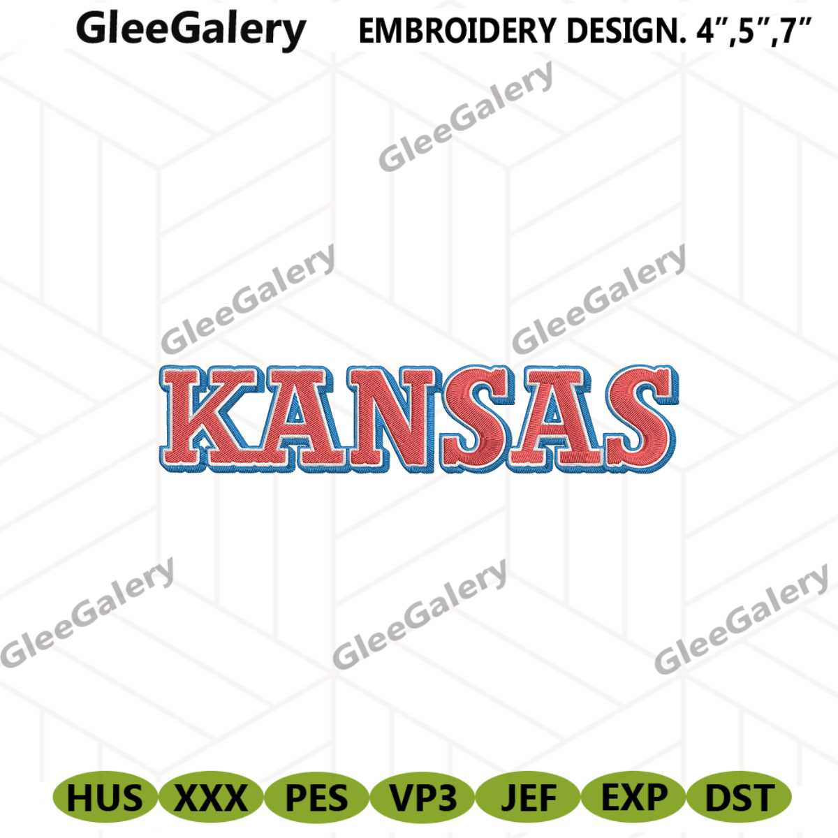 Kansas Wordmark Logo Machine Embroidery Design Download, NCA | Inspire ...