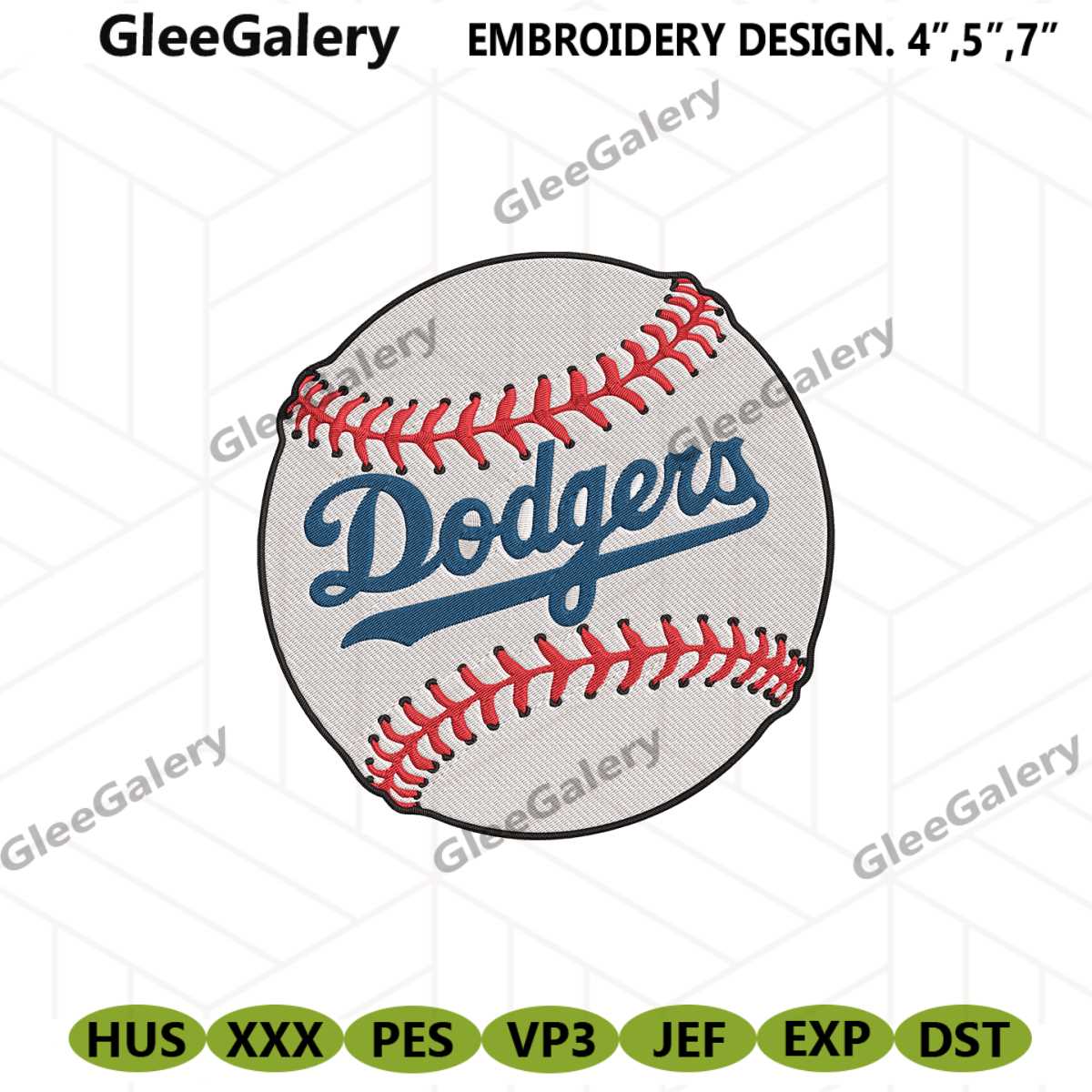 Dodgers Baseball Embroidery, Dodgers MLB Logo Machine Embroi | Inspire ...